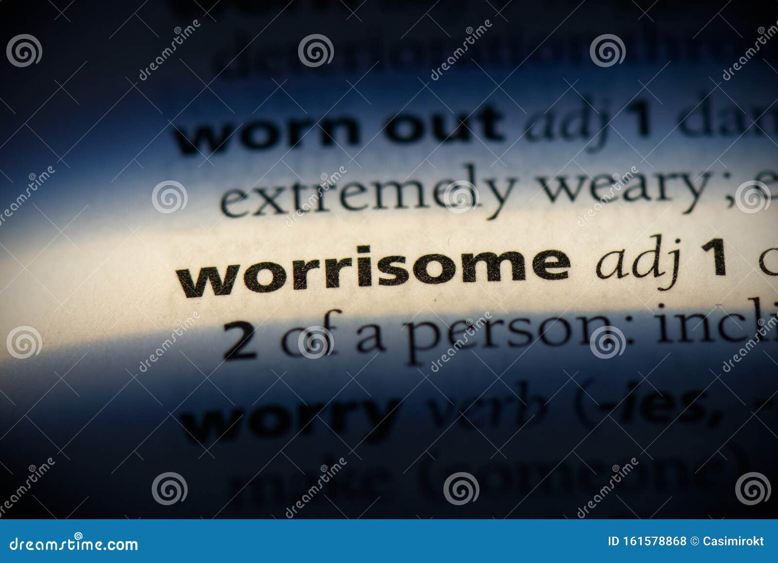 Worrisome stock photo. Image of printed, reference, english - 161578868