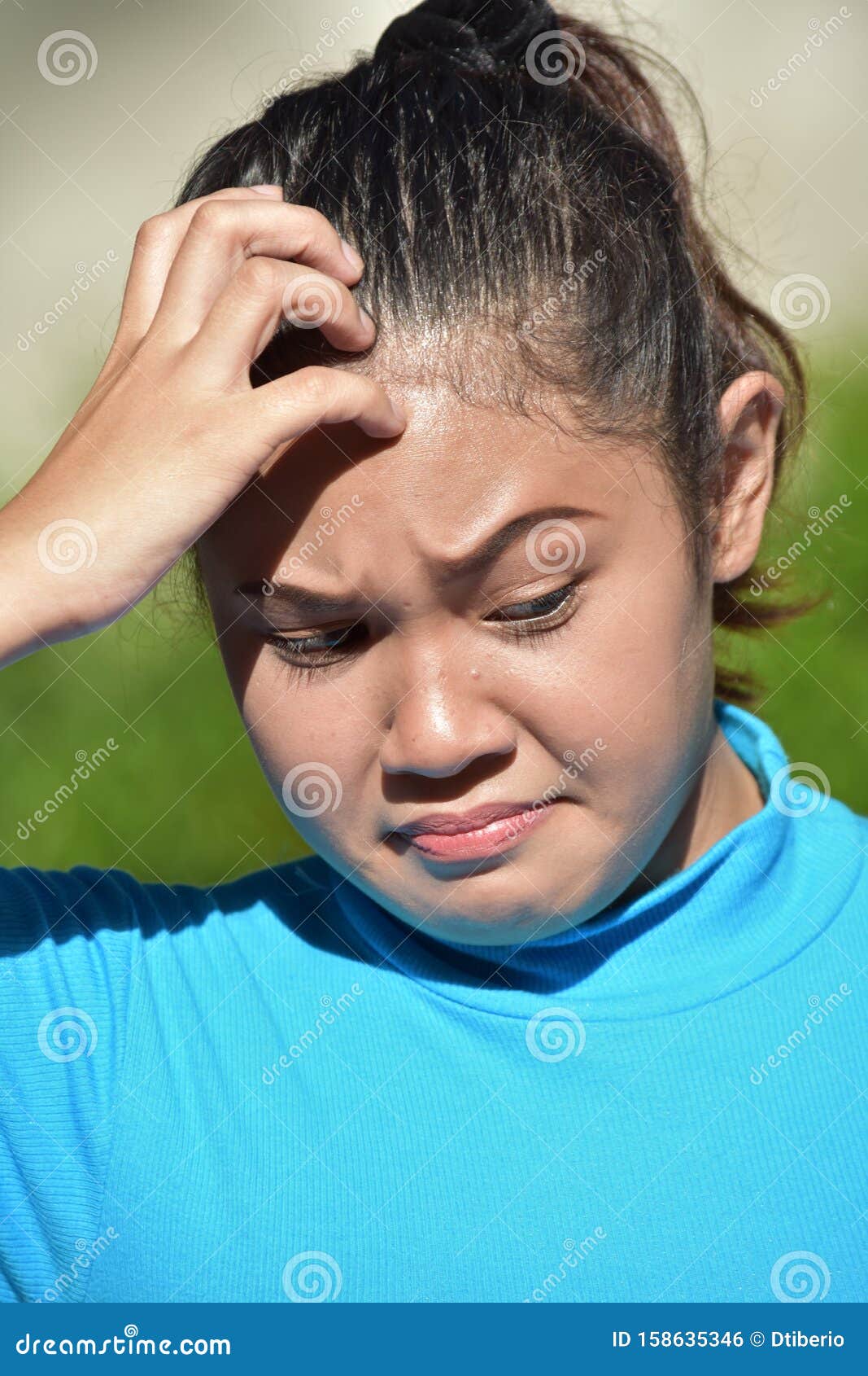 A Worrisome Young Diverse Person Stock Photo - Image of worrisome ...