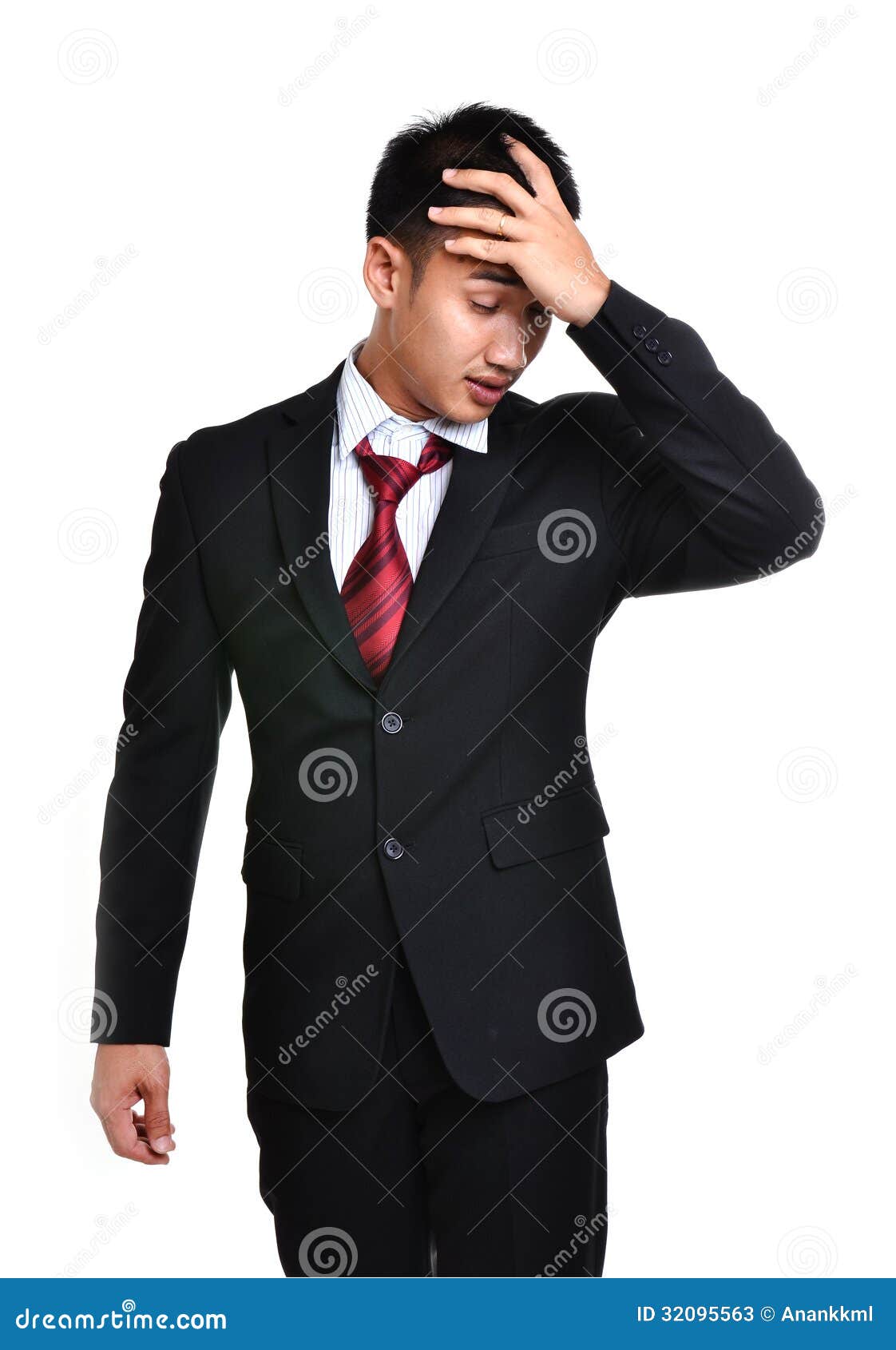 Worry Business Man Isolated Stock Image - Image of studio, isolated ...