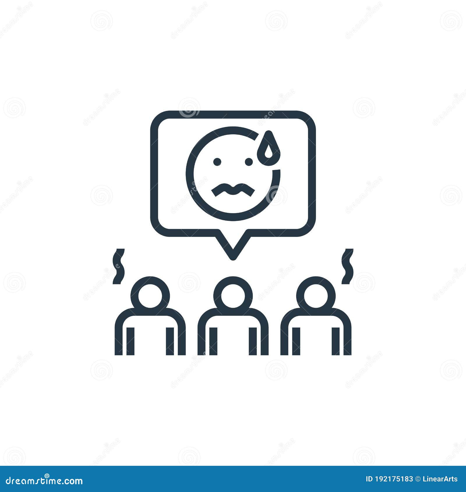 Worry Icon Vector from Detecting Fake News Concept. Thin Line ...