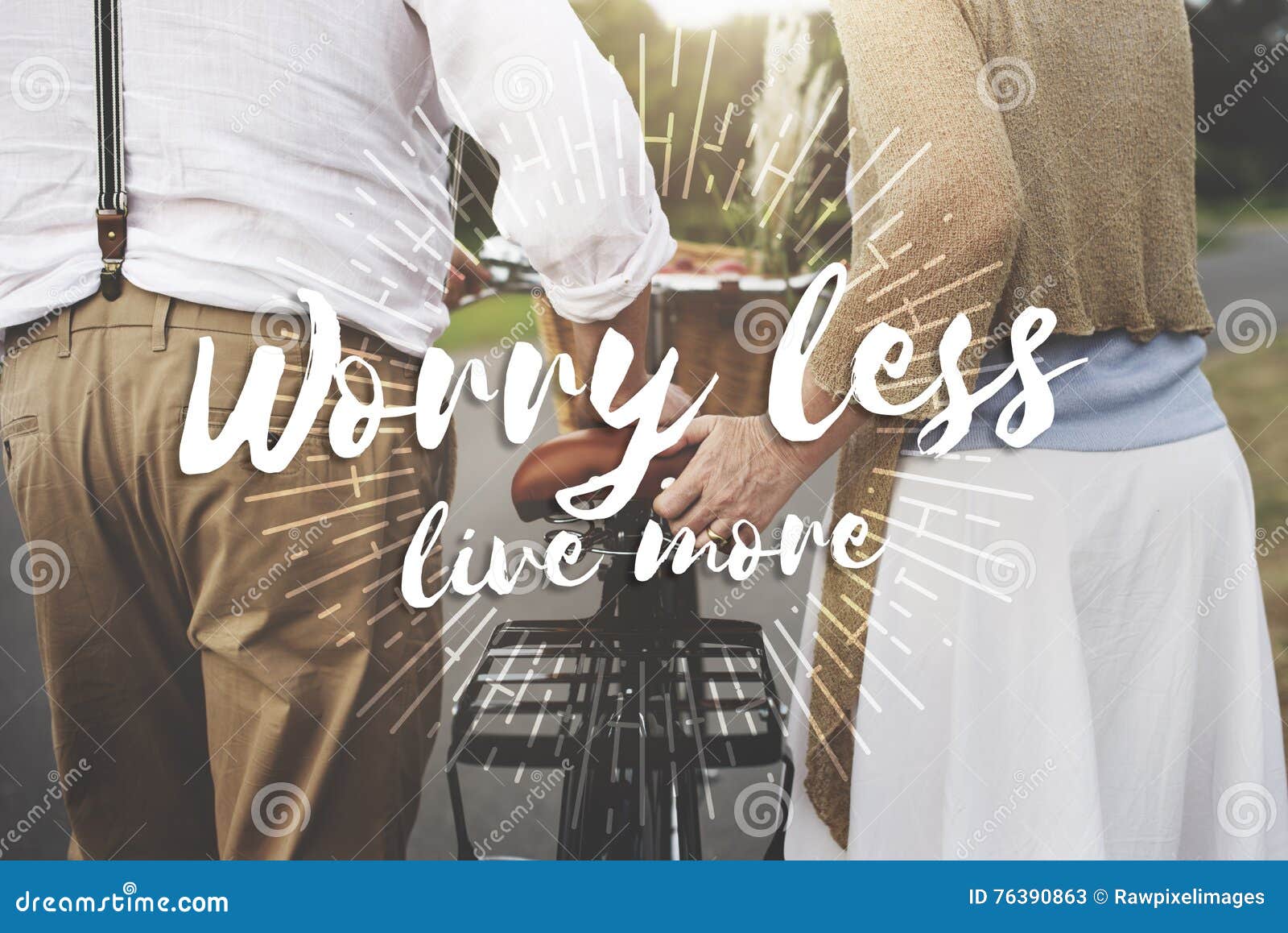 Worry less Live More Attitude Emotion Happiness Concept Stock Image ...
