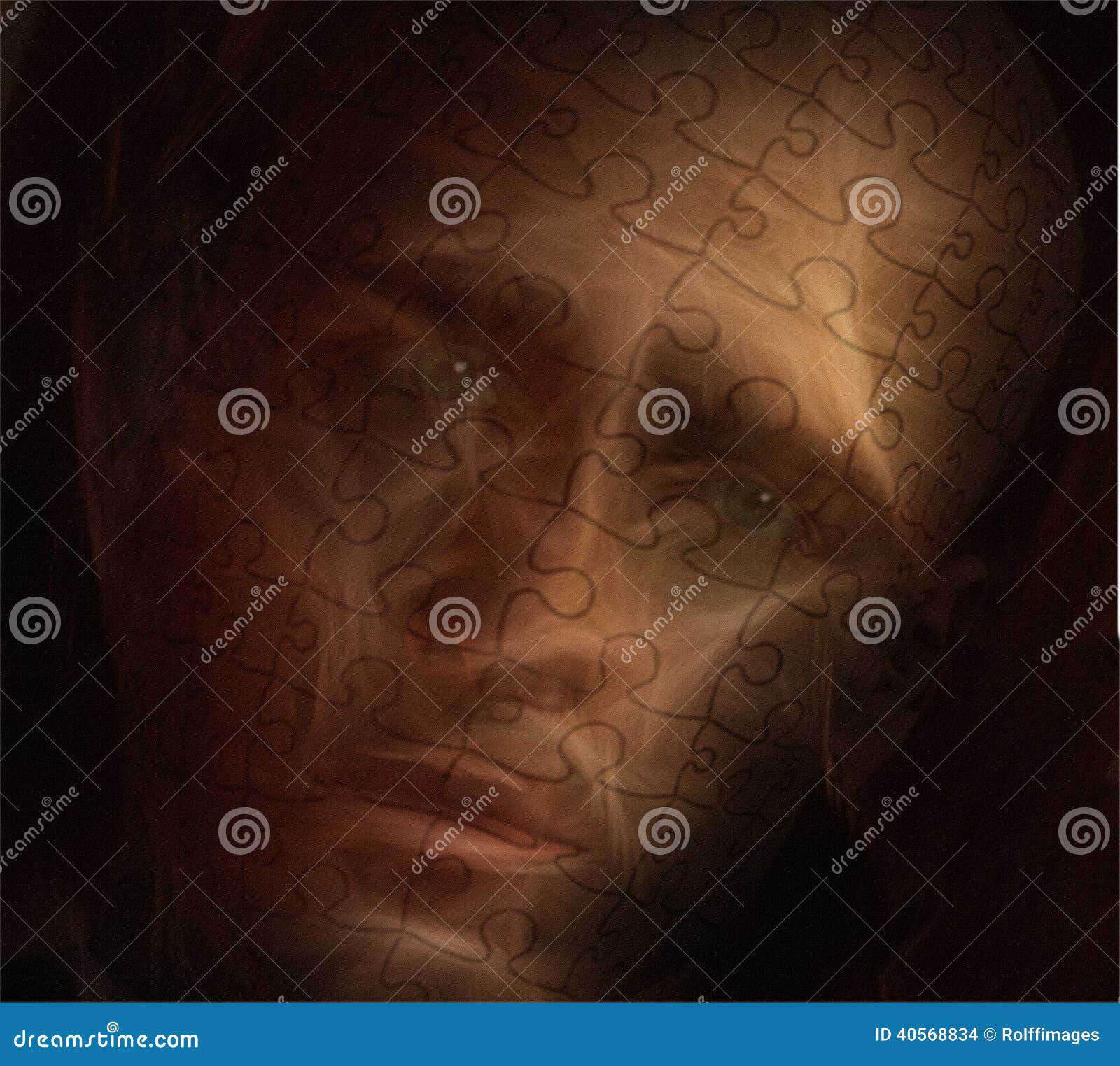 Worry stock illustration. Illustration of problems, jigsaw - 40568834