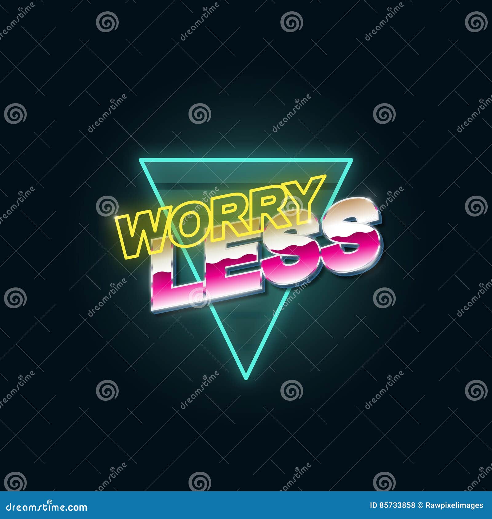 Worry less Typography Vector Graphic Concept Stock Vector ...