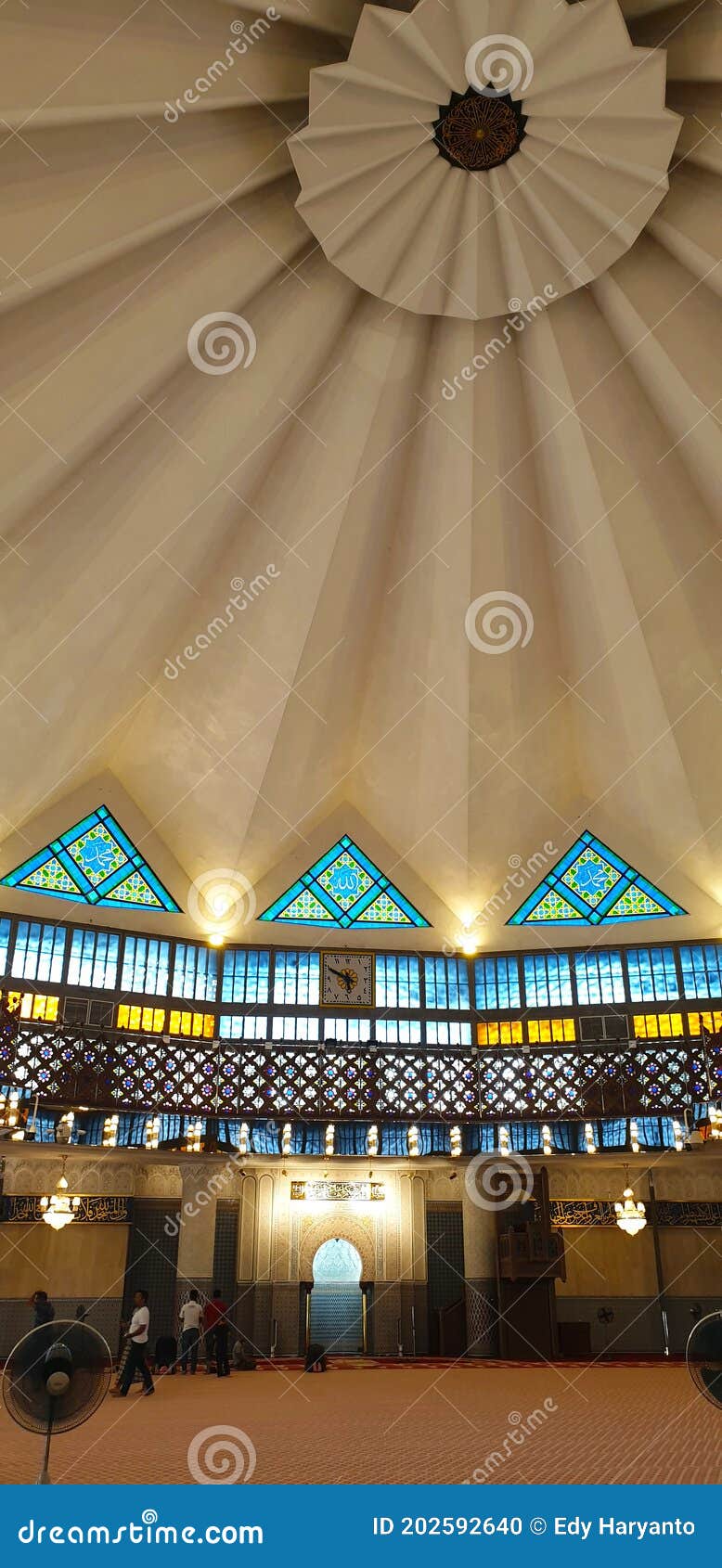 Worship Activities in the Mosque Stock Photo - Image of facade, yellow ...