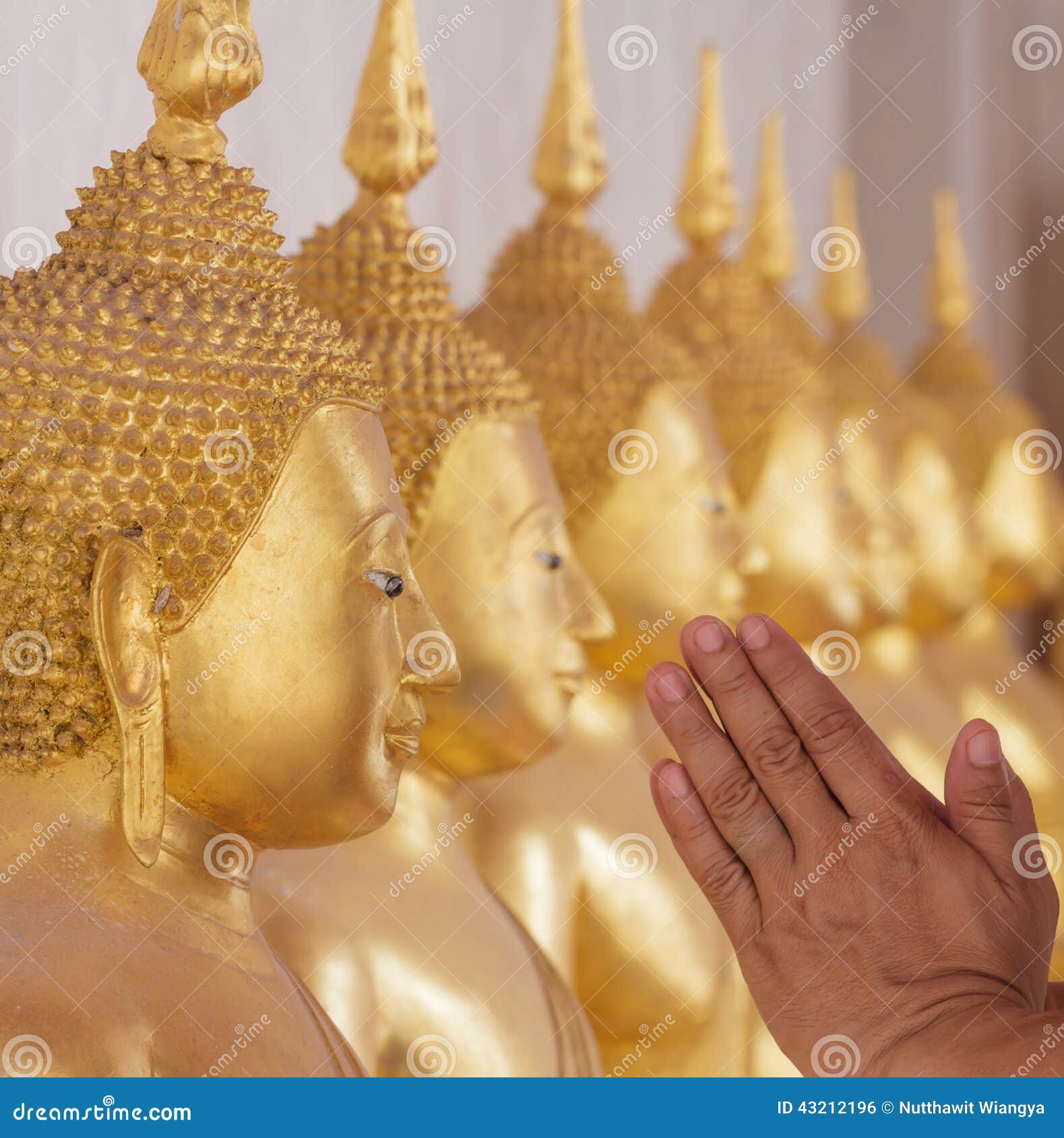 Worship Buddha statue stock photo. Image of gold, culture - 43212196