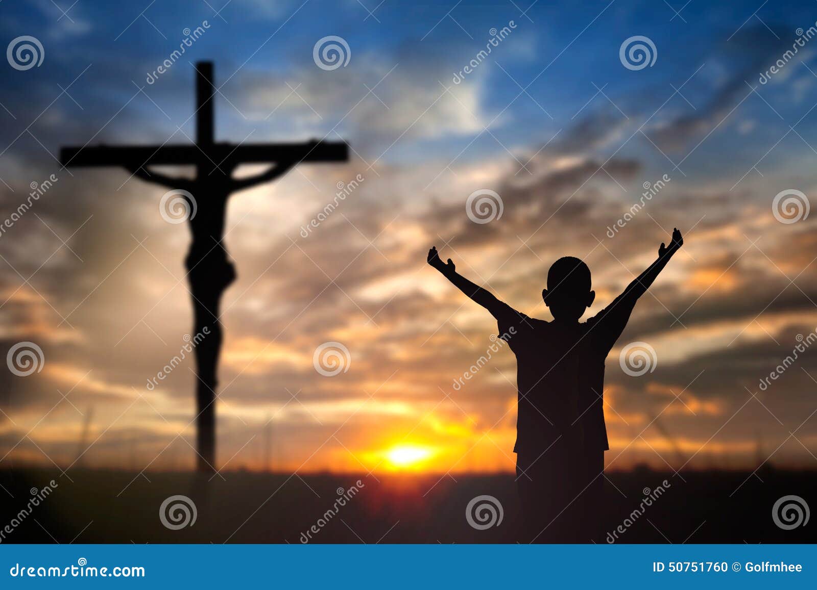 Worship Jesus on the Cross stock photo. Image of christian - 50751760