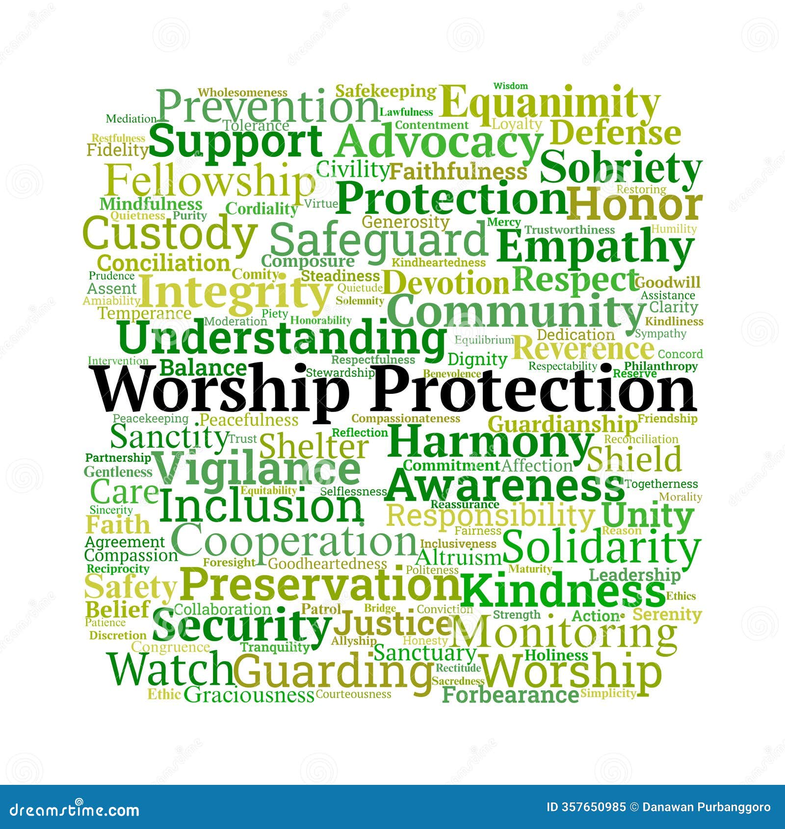 Worship Protection Word Cloud Stock Illustration - Illustration of ...