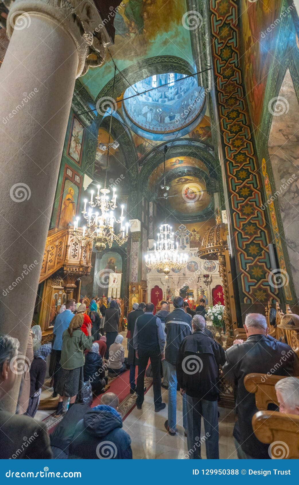 On Worship in the Temple of the Antim Monastery in Bucharest, Romania ...