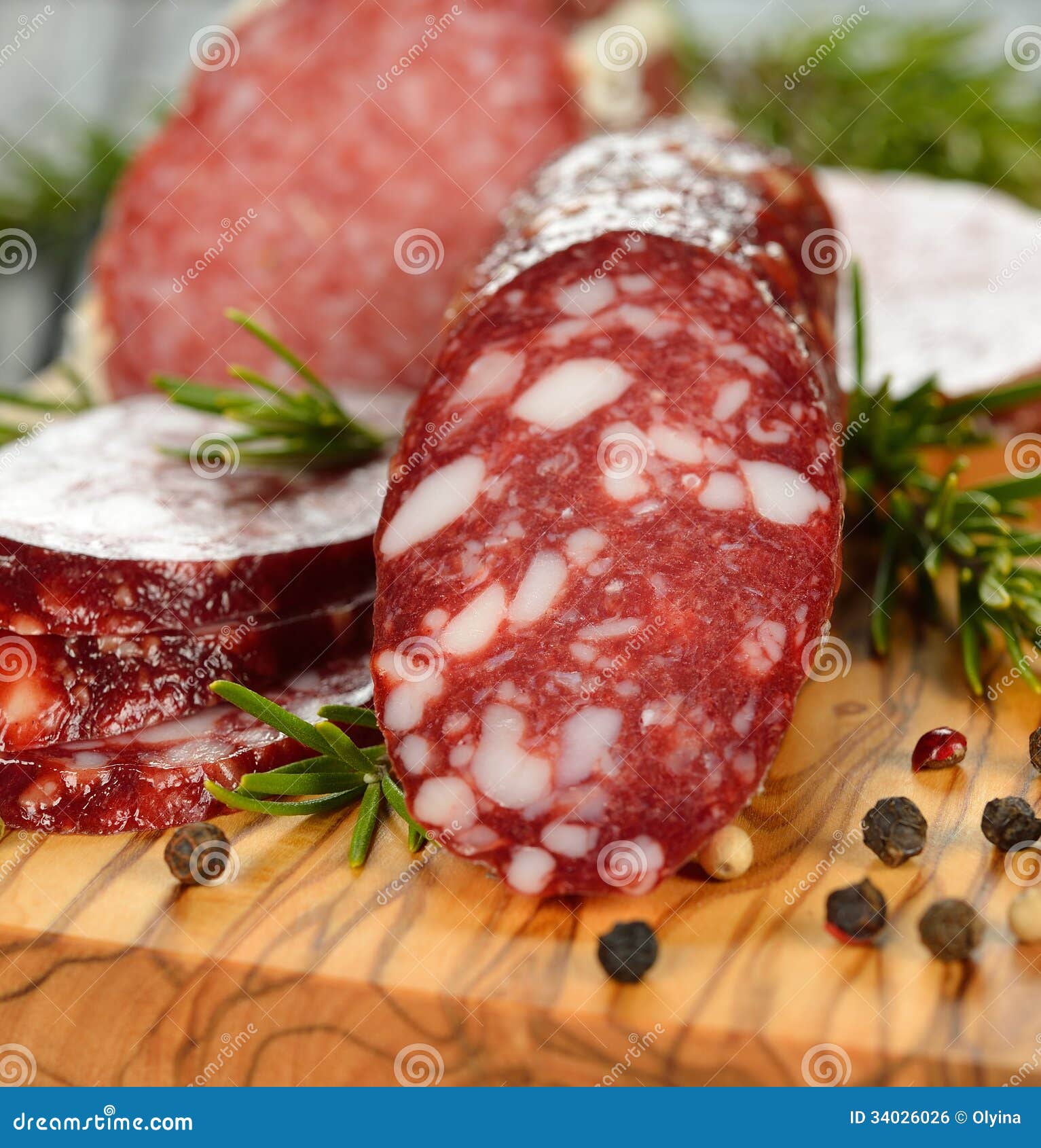Worst stock foto. Image of delicatessen, eetbaar, salami - 34026026