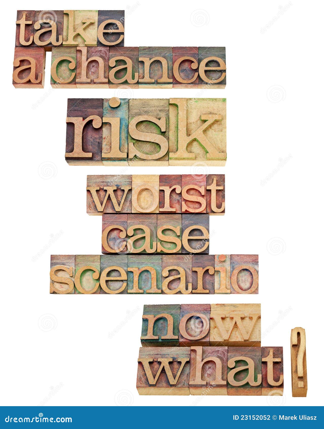 Worst Case Scenario - Take Risk Stock Photo - Image of worst, block ...