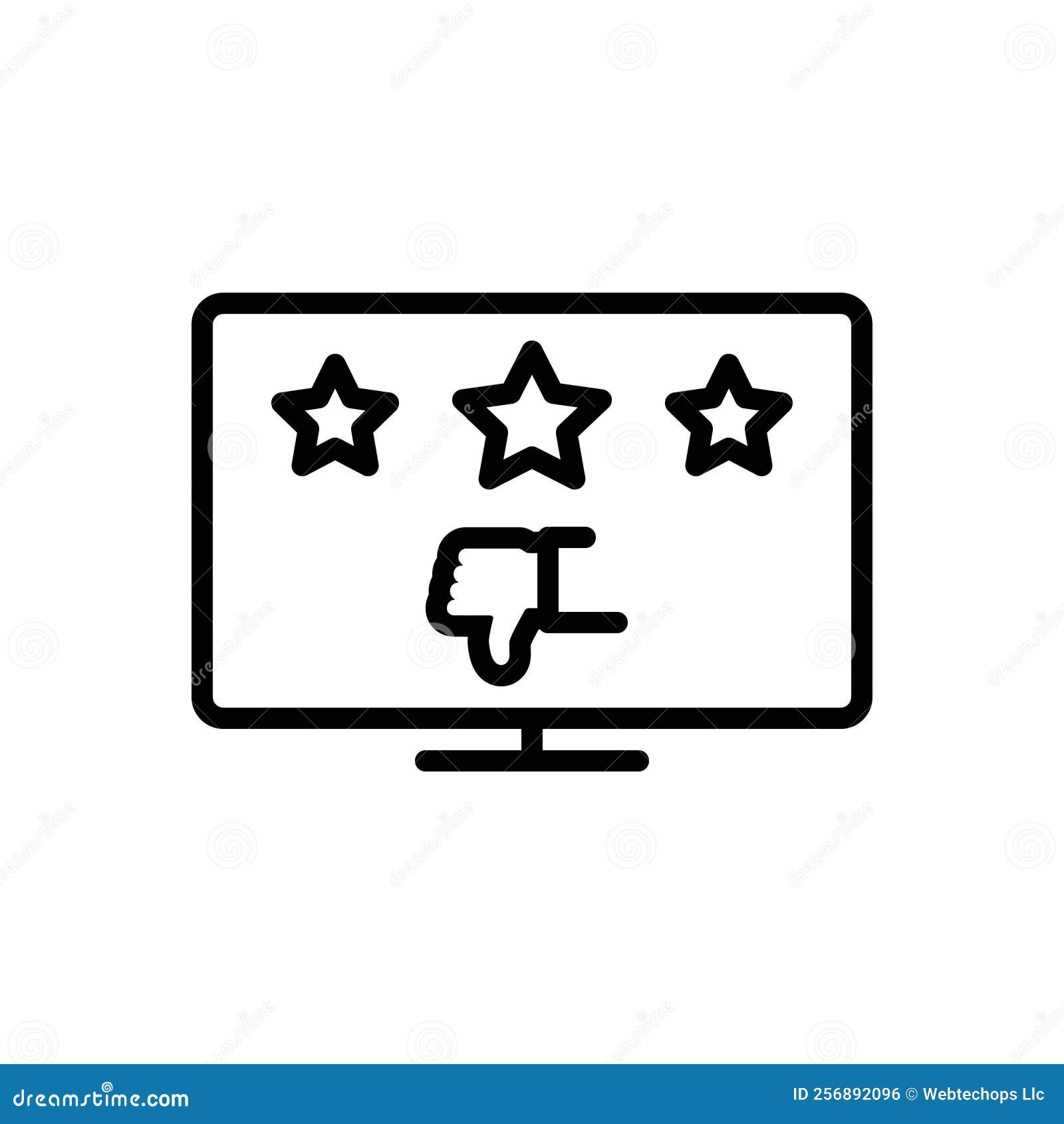 Black Line Icon for Worst, Lose and Failure Stock Vector - Illustration ...