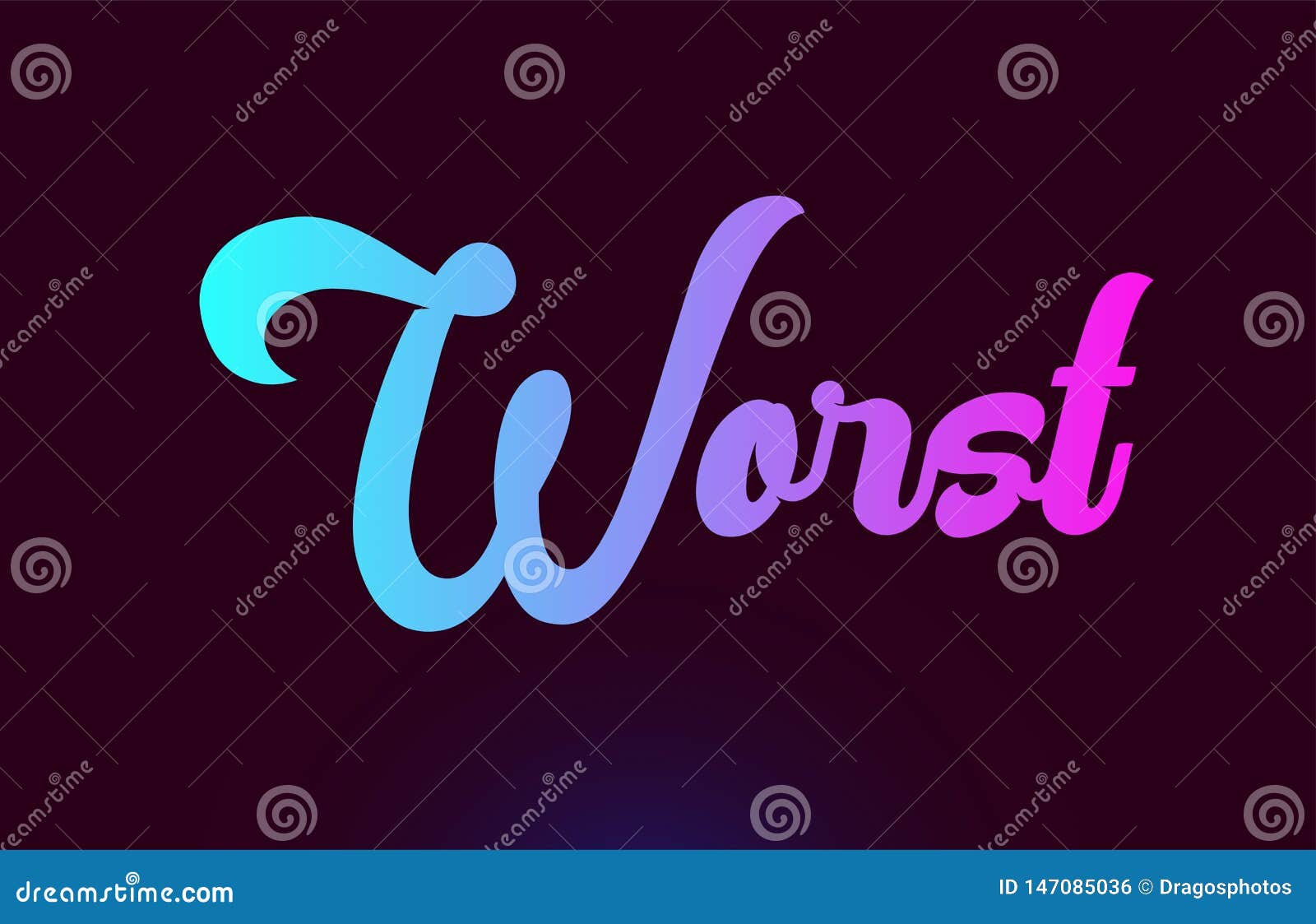 Worst Pink Word Text Logo Icon Design for Typography Stock Illustration ...