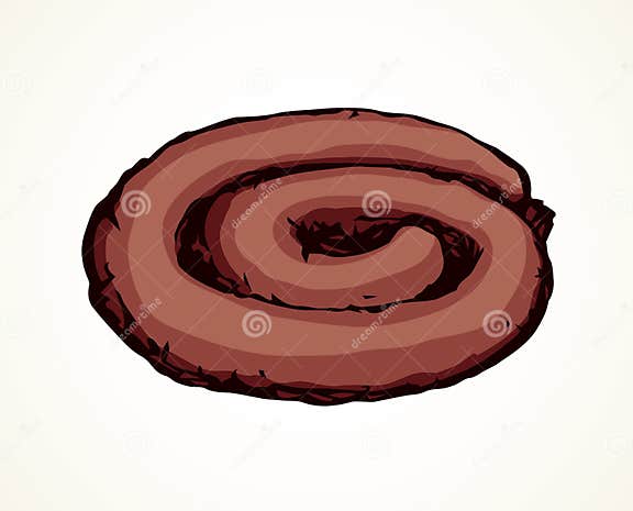 Worst Vector tekening vector illustratie. Illustration of pepperonis ...