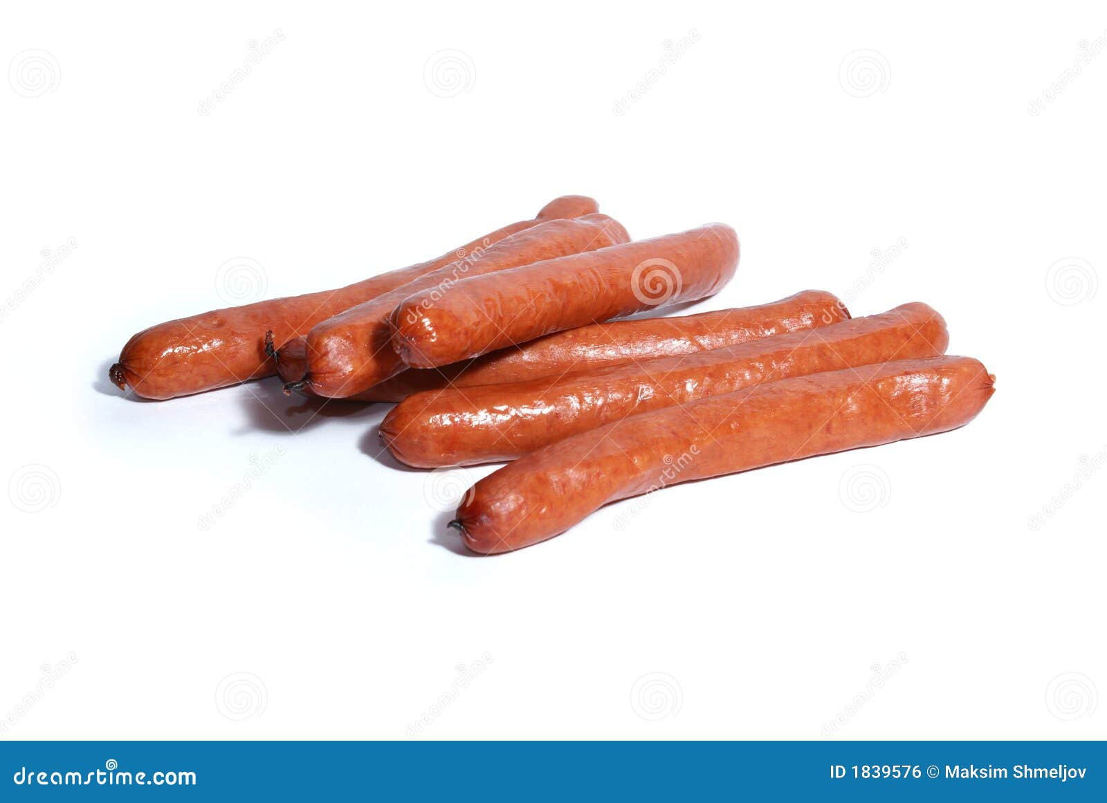 Worsten Die Op Wit Worden Geïsoleerdh Stock Foto - Image of worst, rood ...