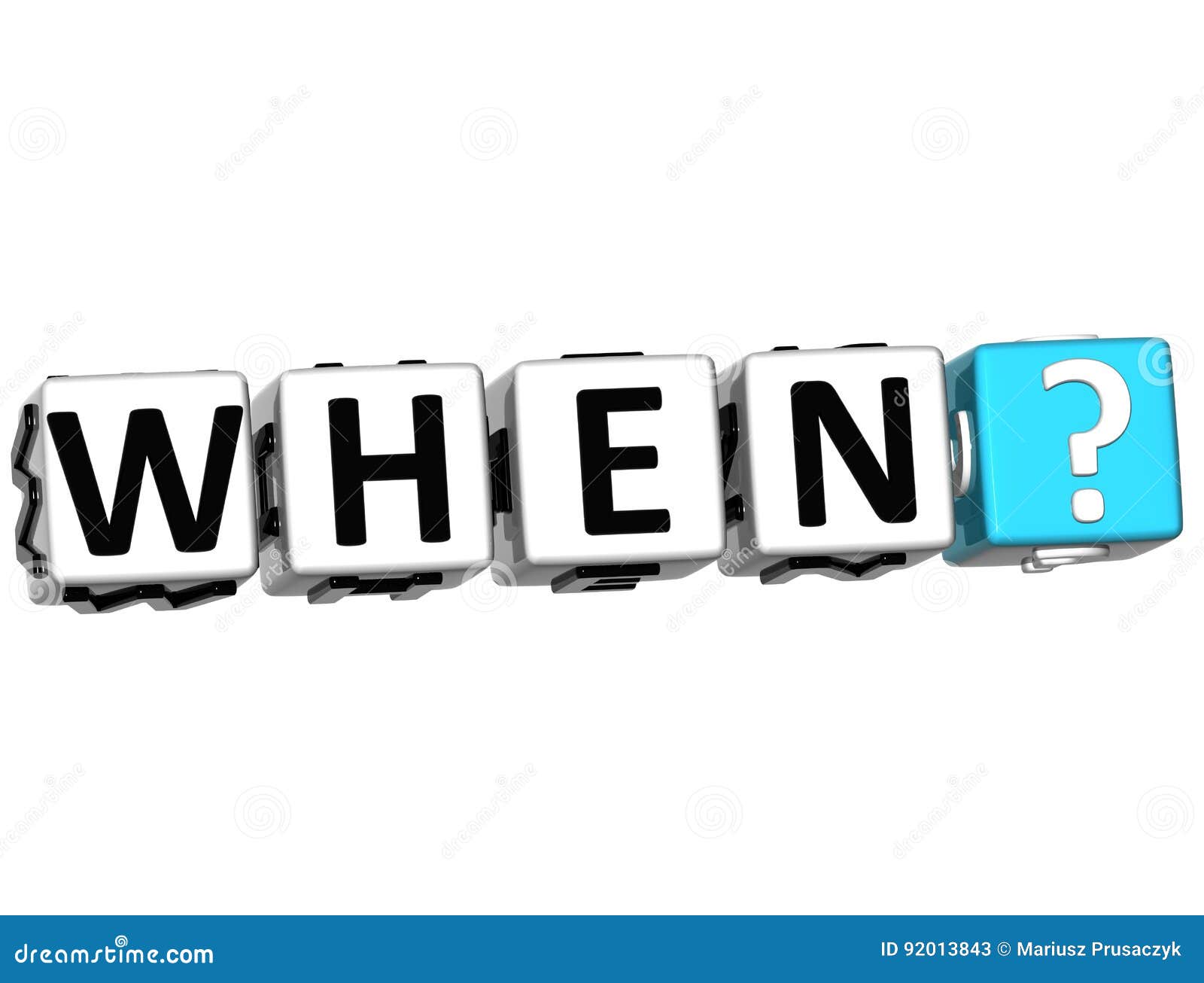 Wort 3D Wenn Mit Fragezeichen Stock Abbildung - Illustration von taste ...