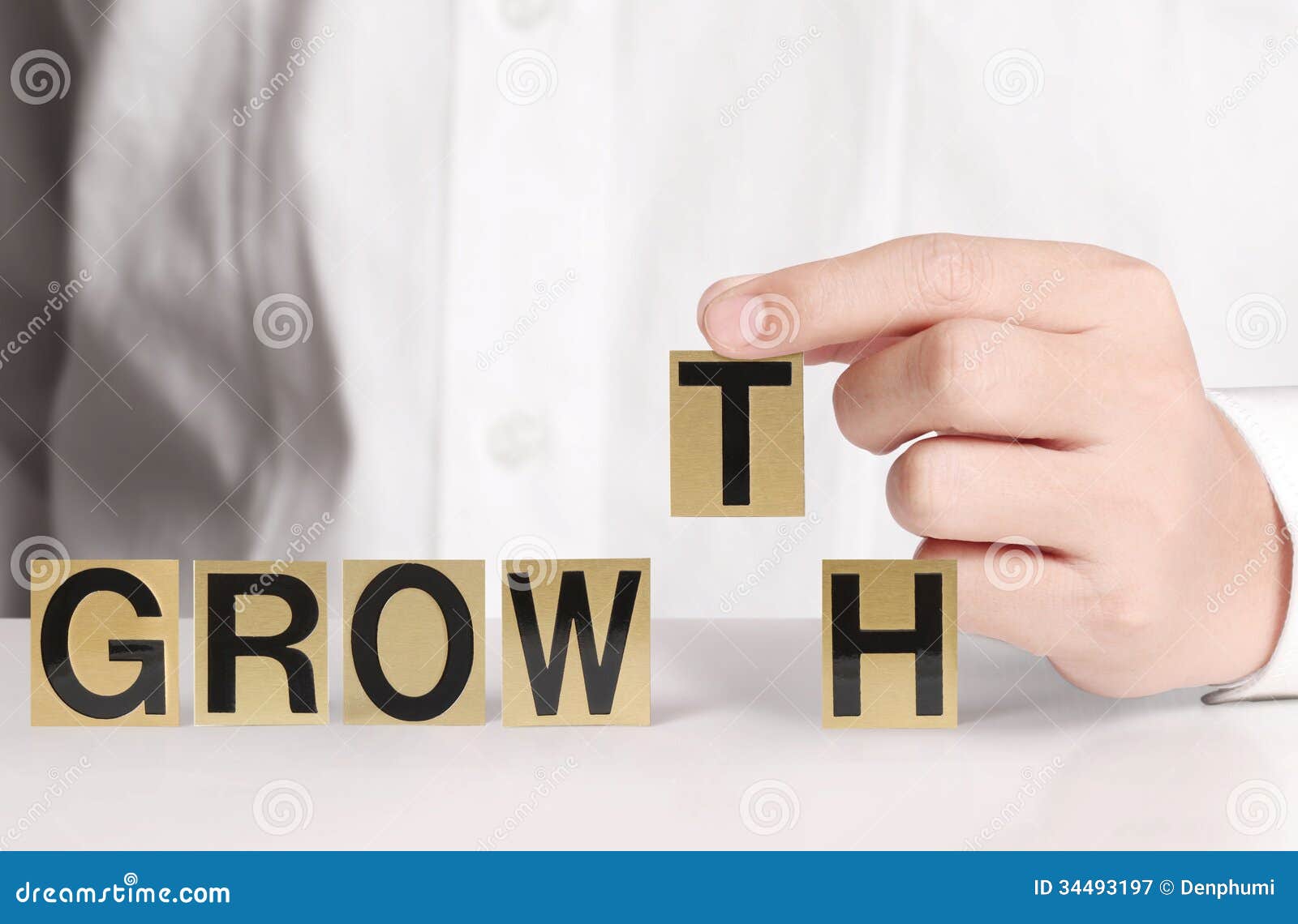 Wort in der Hand stock abbildung. Illustration von richtung - 34493197