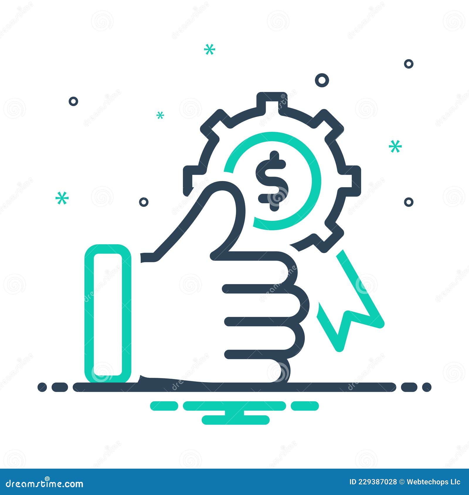 Mix Icon for Worth, Reward and Good Stock Vector - Illustration of ...