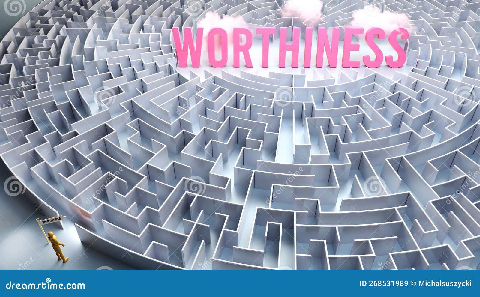 Worthiness and a Difficult Path To Reach it Stock Illustration ...