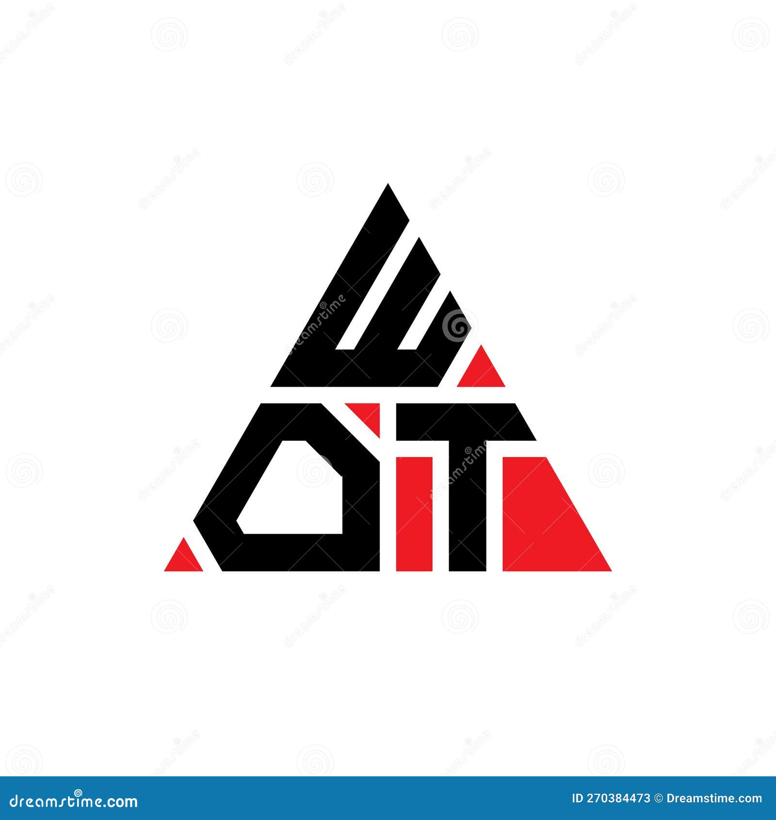 WOT Triangle Letter Logo Design with Triangle Shape. WOT Triangle Logo ...
