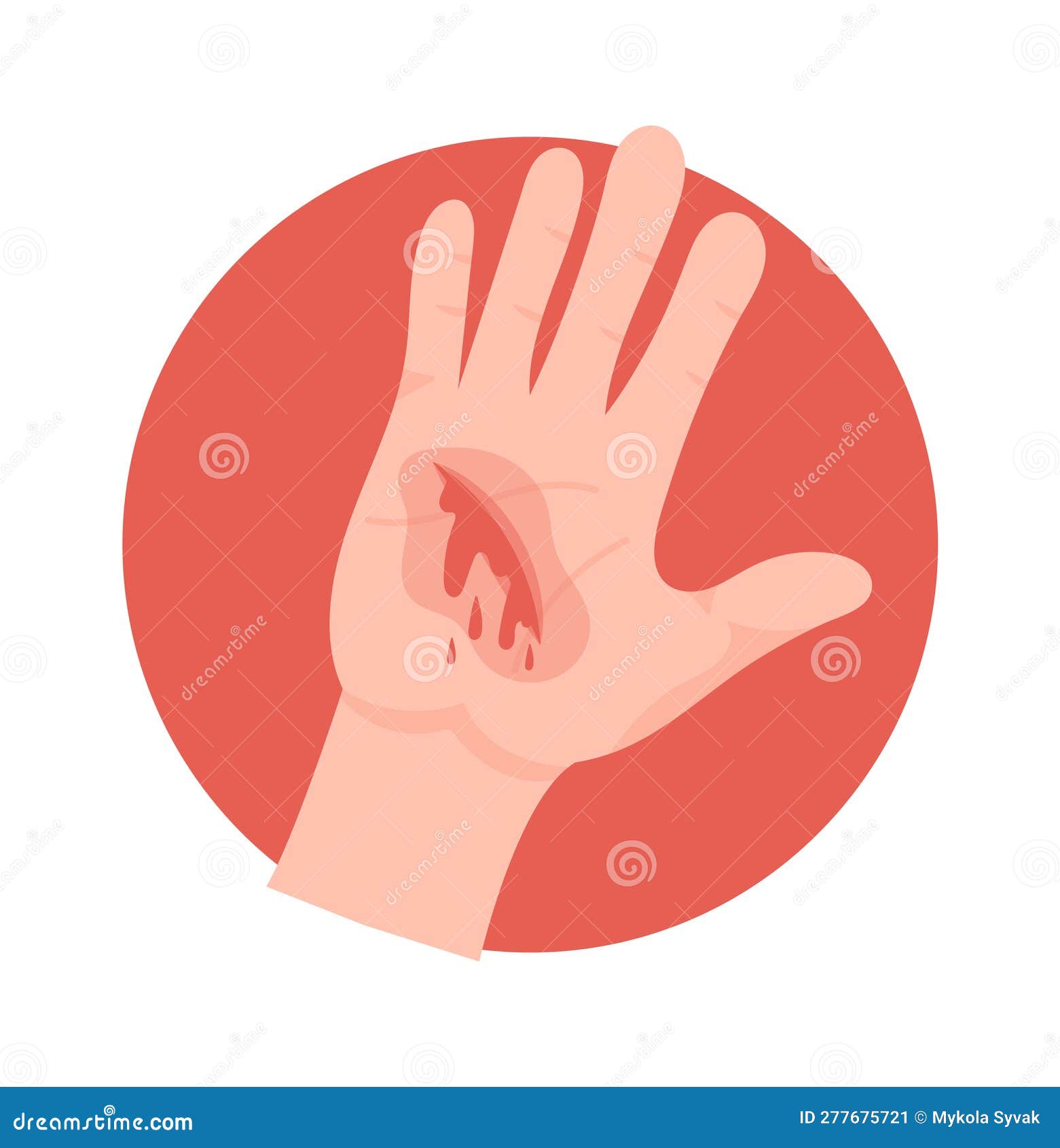 Wound Bleed Outline Icon Design Style Illustration On White Background ...