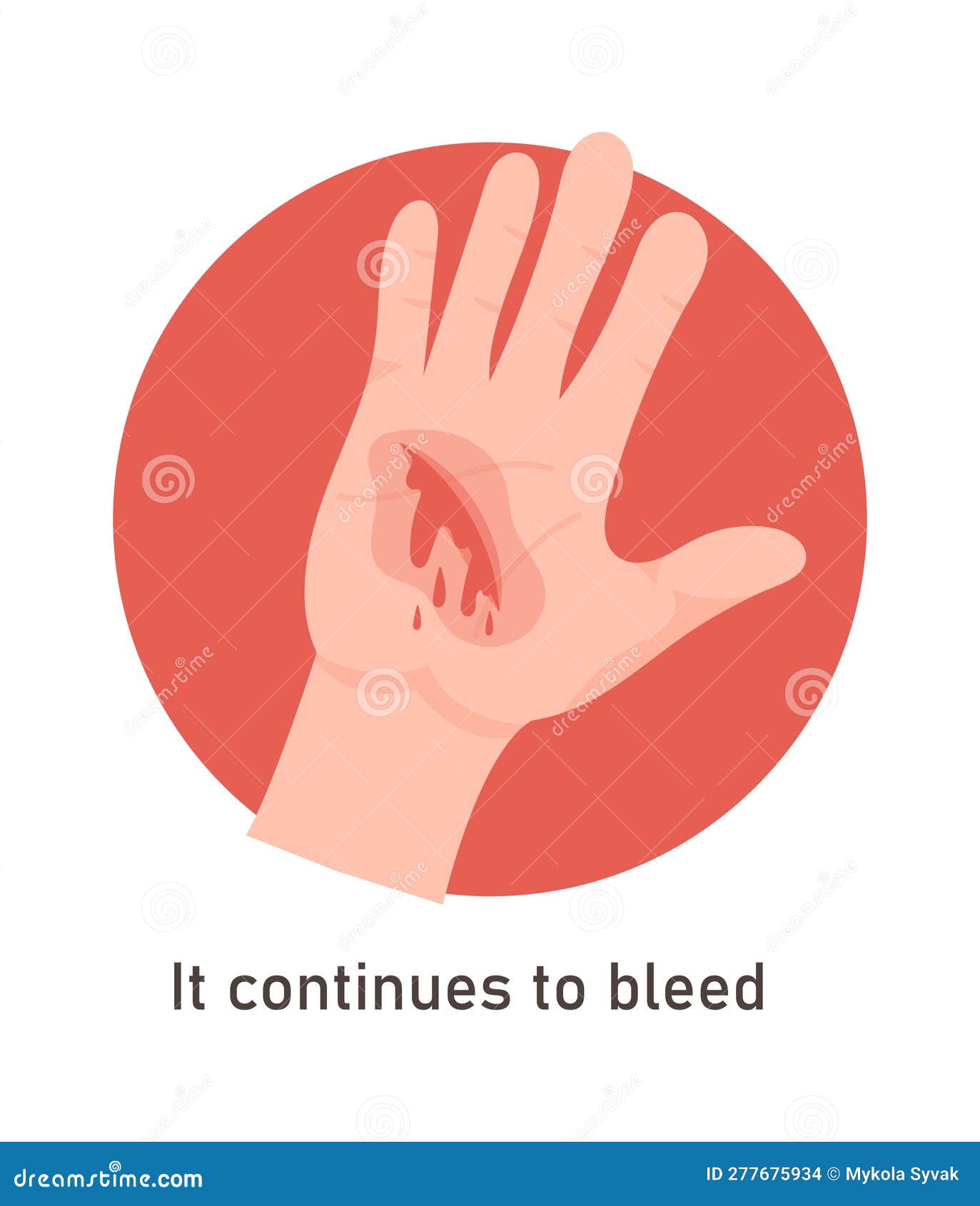 Wound Continues To Bleed stock vector. Illustration of remedy - 277675934