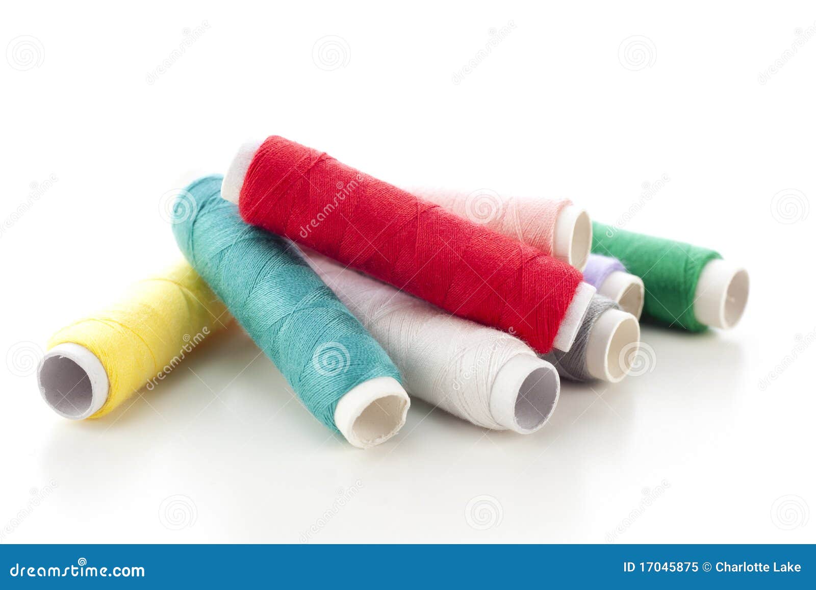 Wound Thread Isolated stock image. Image of sewing, spiral - 17045875