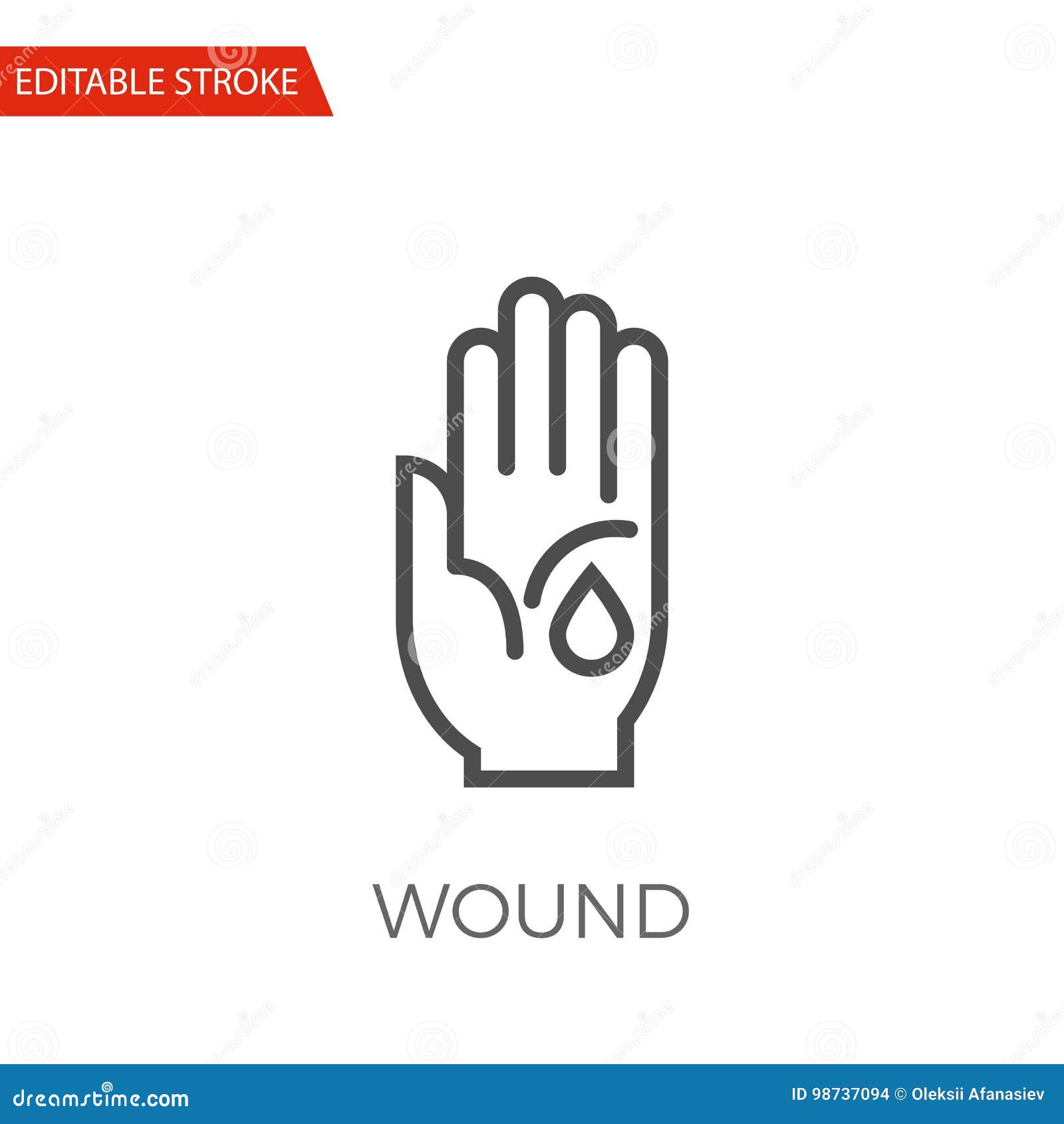 Wound Vector Icon stock vector. Illustration of care - 98737094