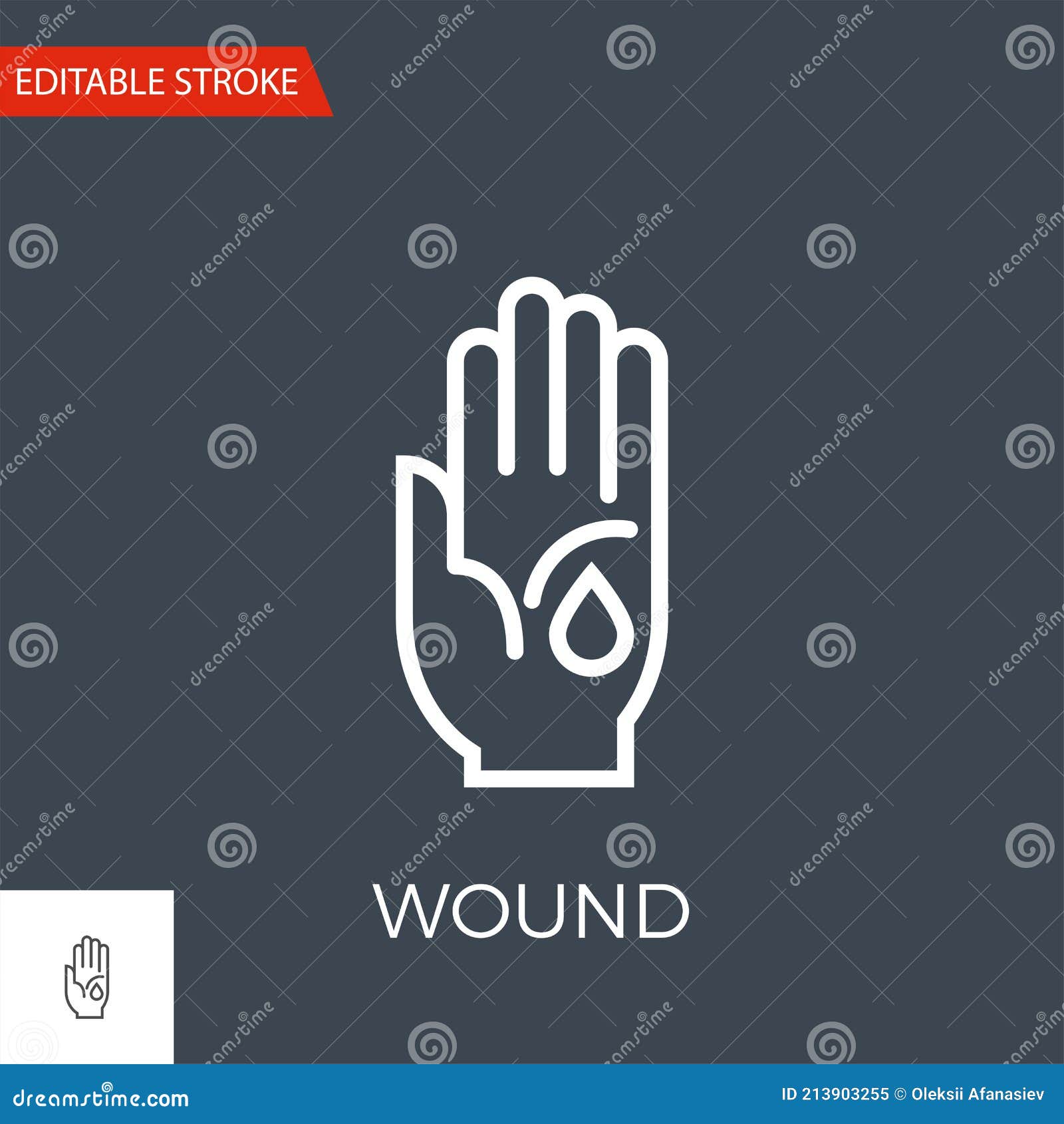 Wound Vector Icon stock vector. Illustration of isolated - 213903255