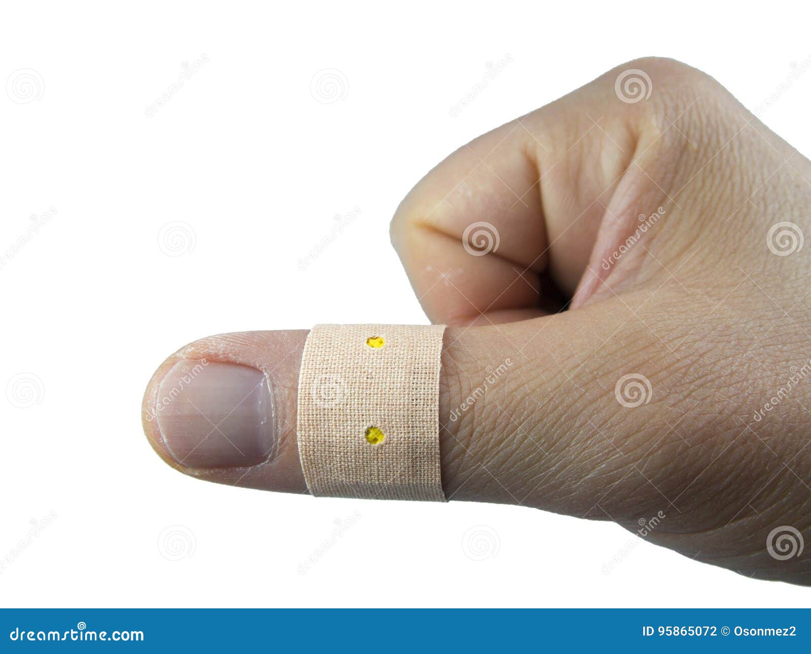 Wound on the Winding Finger Isolated Stock Photo - Image of gauze ...