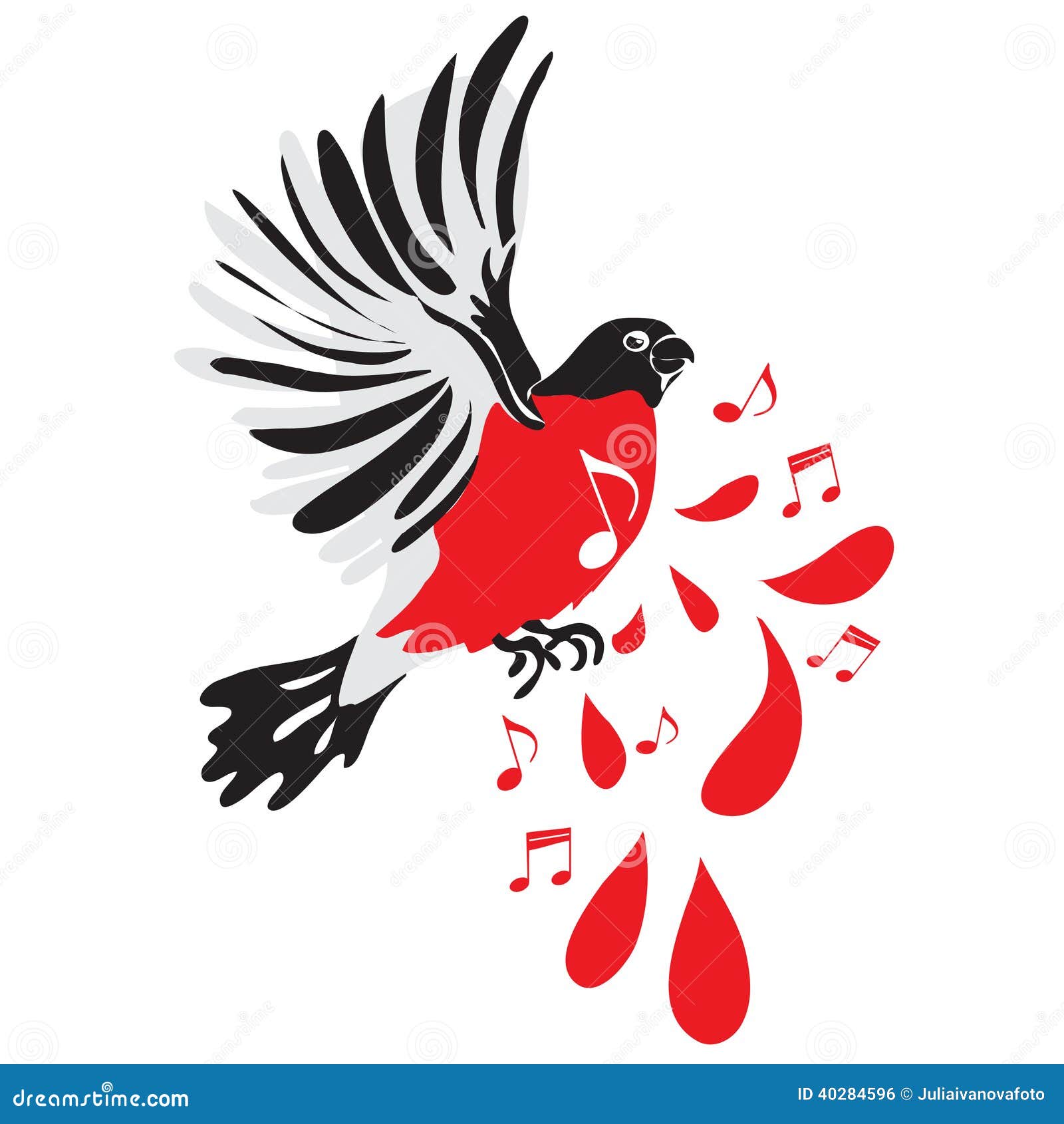 Wounded bird music stock illustration. Illustration of music - 40284596