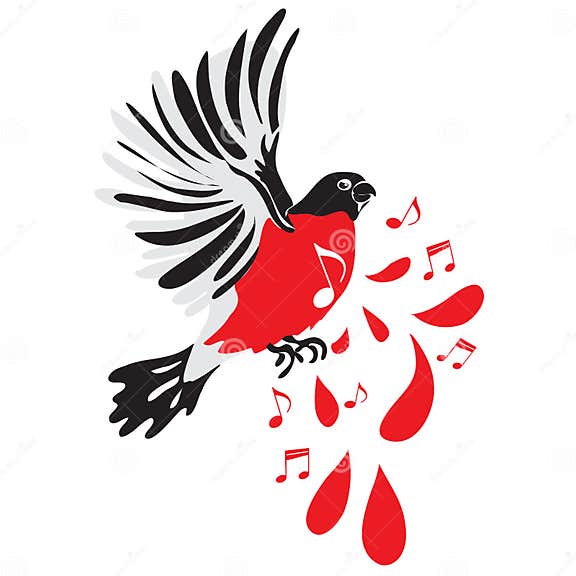Wounded bird music stock illustration. Illustration of music - 40284596