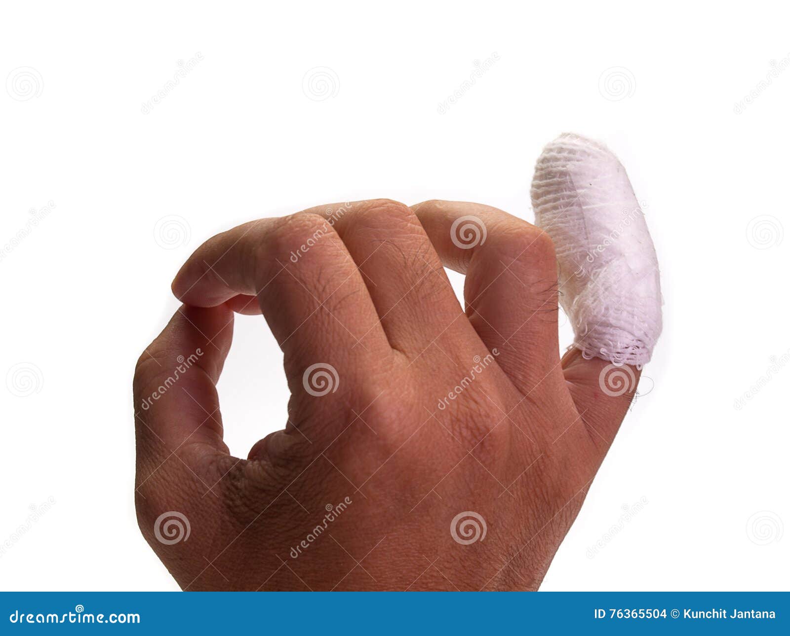 Wounded Finger with Bandage Stock Photo - Image of bandage, injury ...