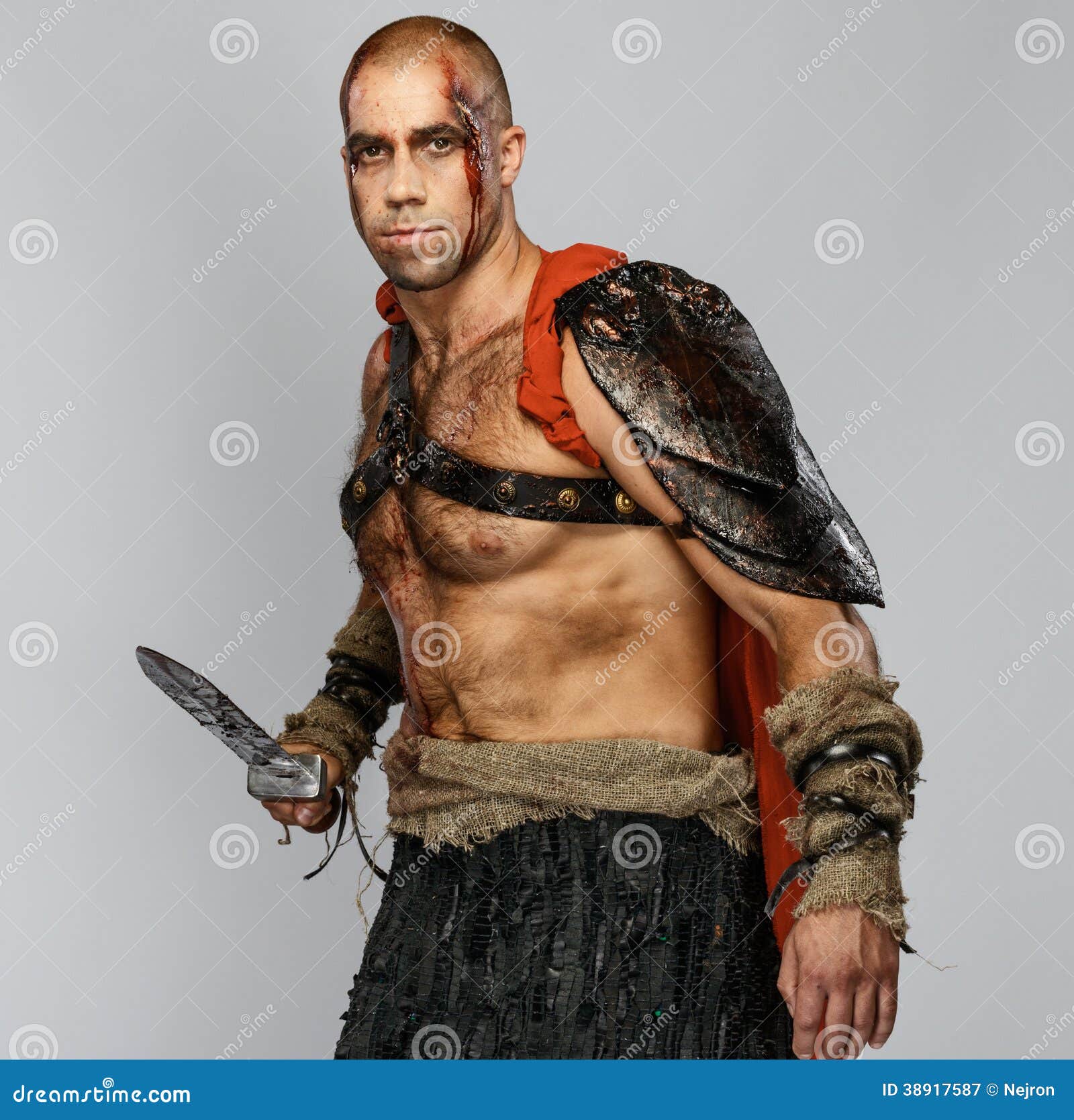 Wounded Gladiator with Sword Stock Image - Image of power, bloody: 38917587