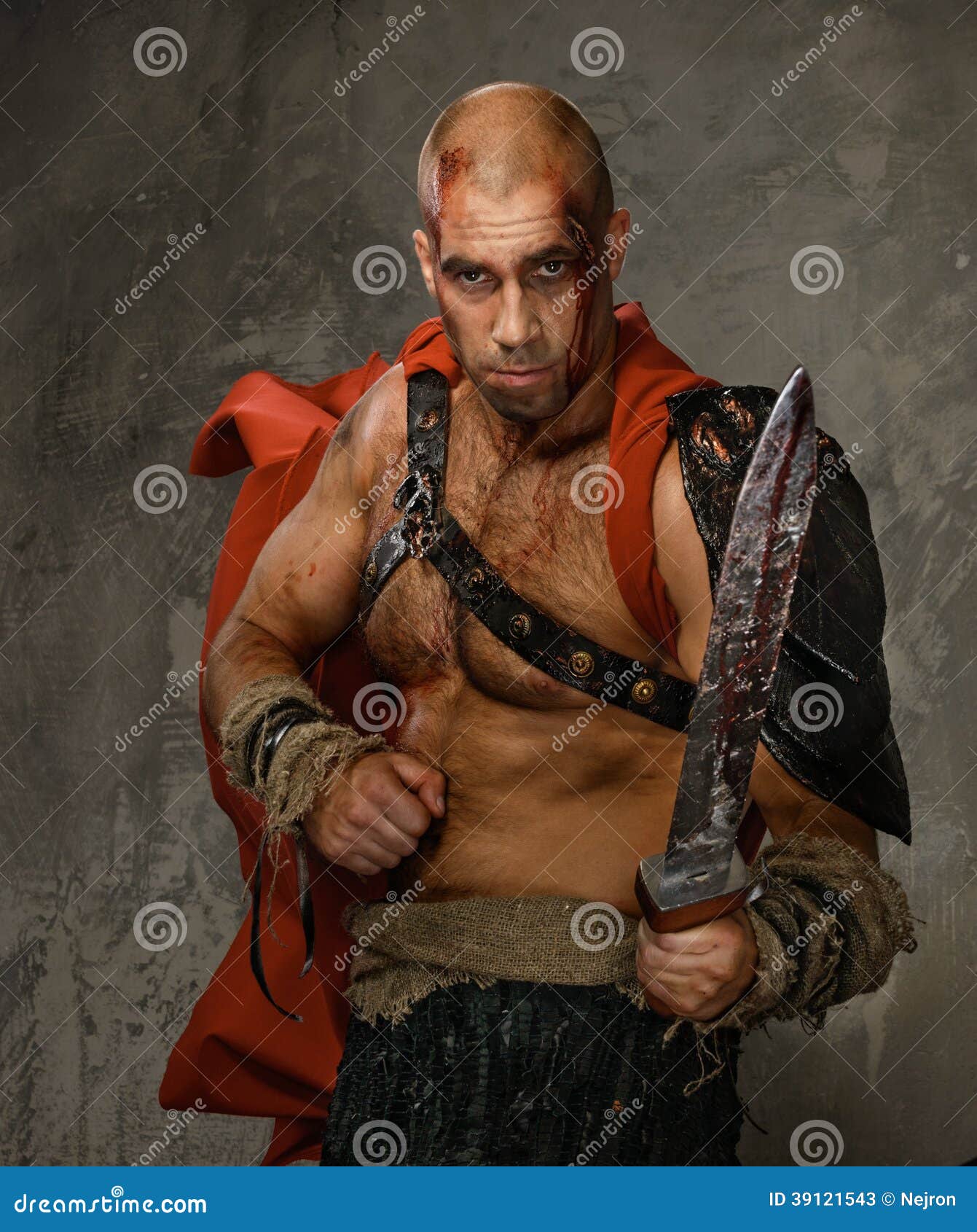 Wounded Gladiator with Sword Stock Image - Image of empire, military ...