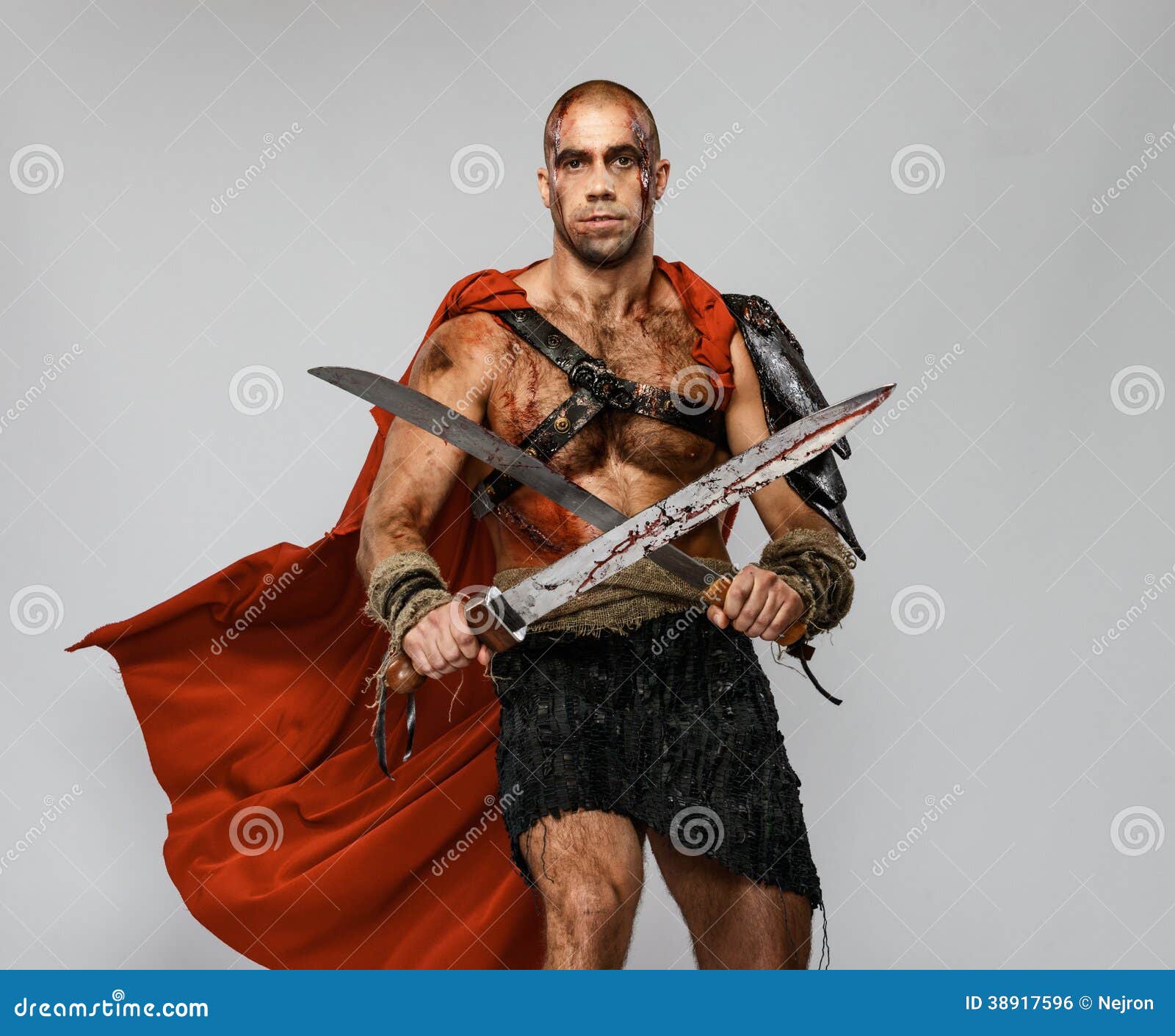 Wounded Gladiator with Sword Stock Photo - Image of historical, armed ...