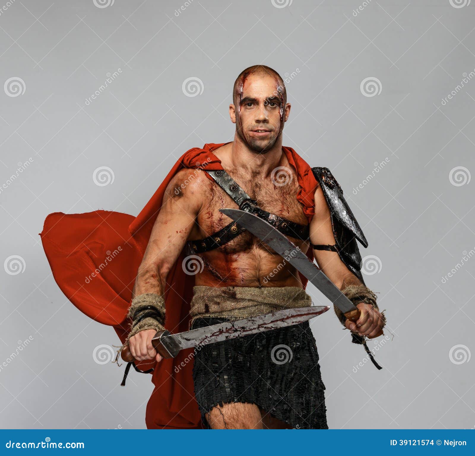 Wounded Gladiator with Sword Stock Photo - Image of blood, legionary ...