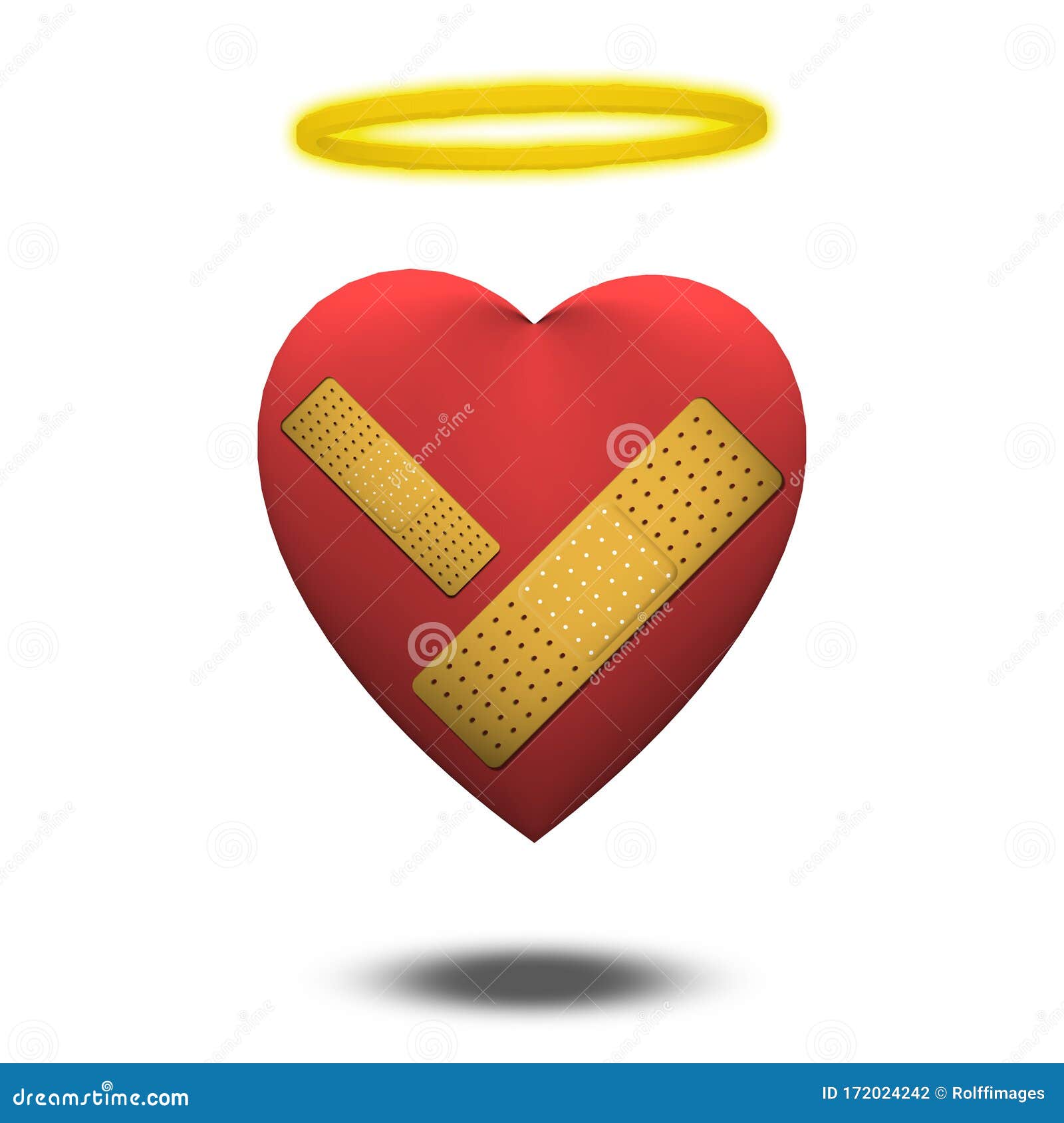 Wounded good heart stock illustration. Illustration of love - 172024242