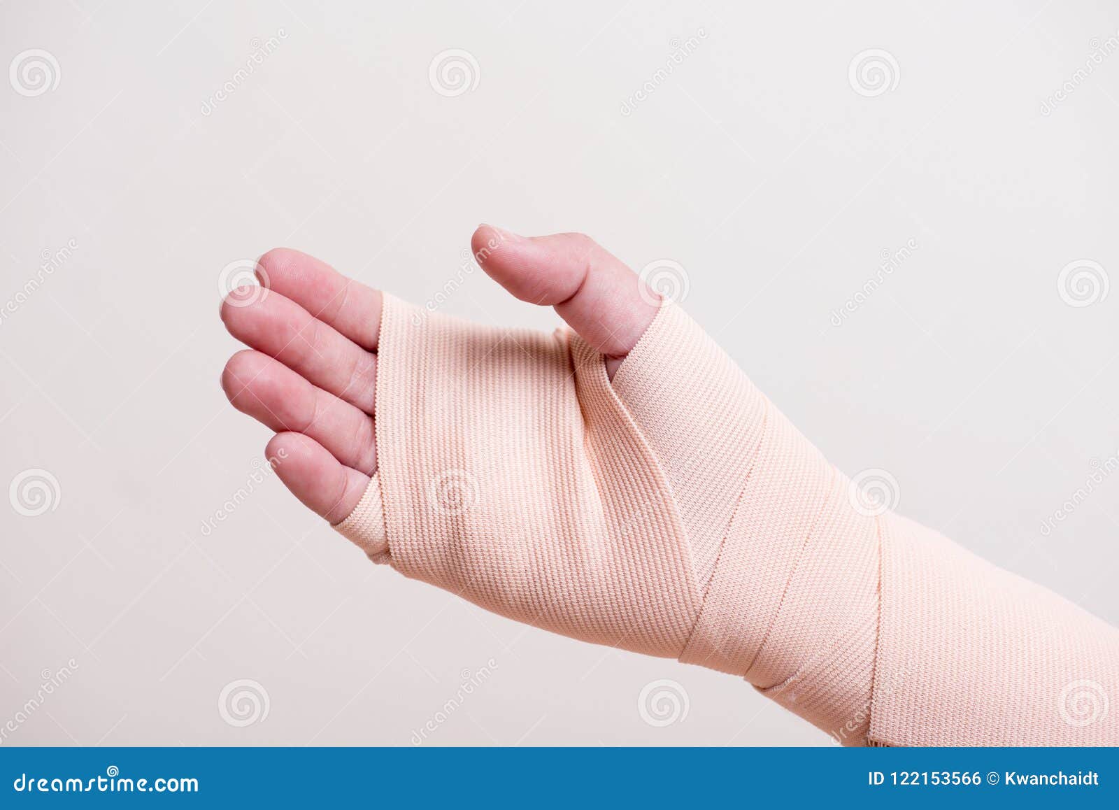Wounded Hand Cover with Bandage Stock Photo - Image of patient, hurt ...