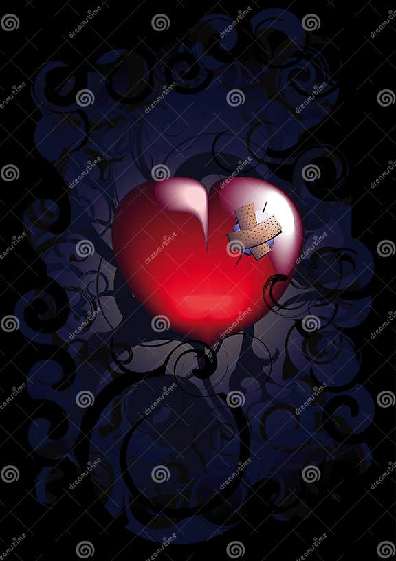 Wounded heart stock vector. Illustration of pressure, curacion - 7170957