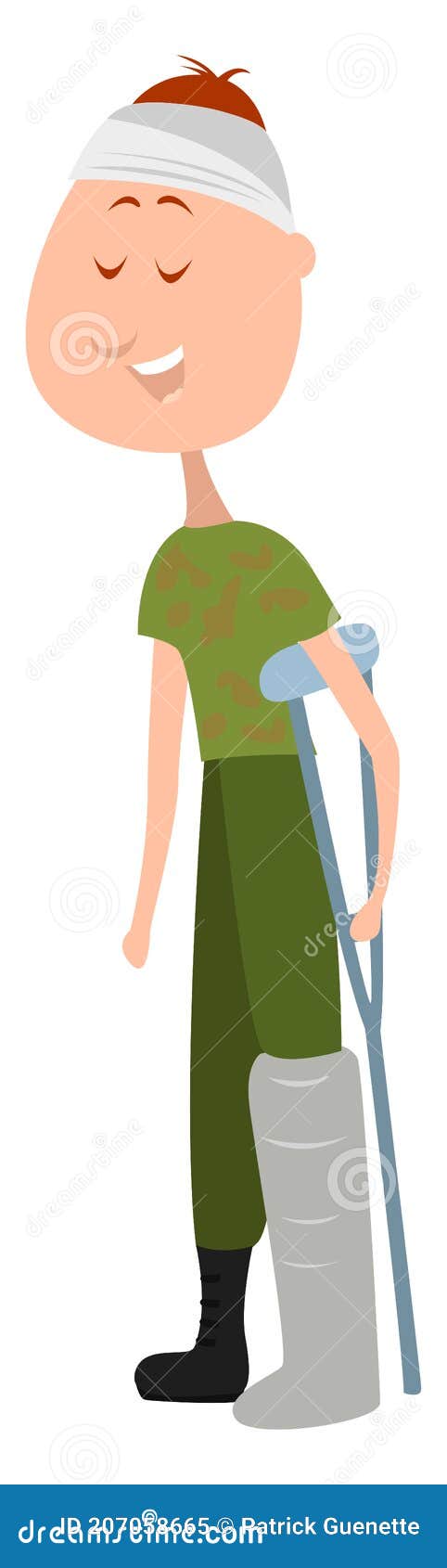 Wounded Soldier, Illustration, Vector Stock Vector - Illustration of ...