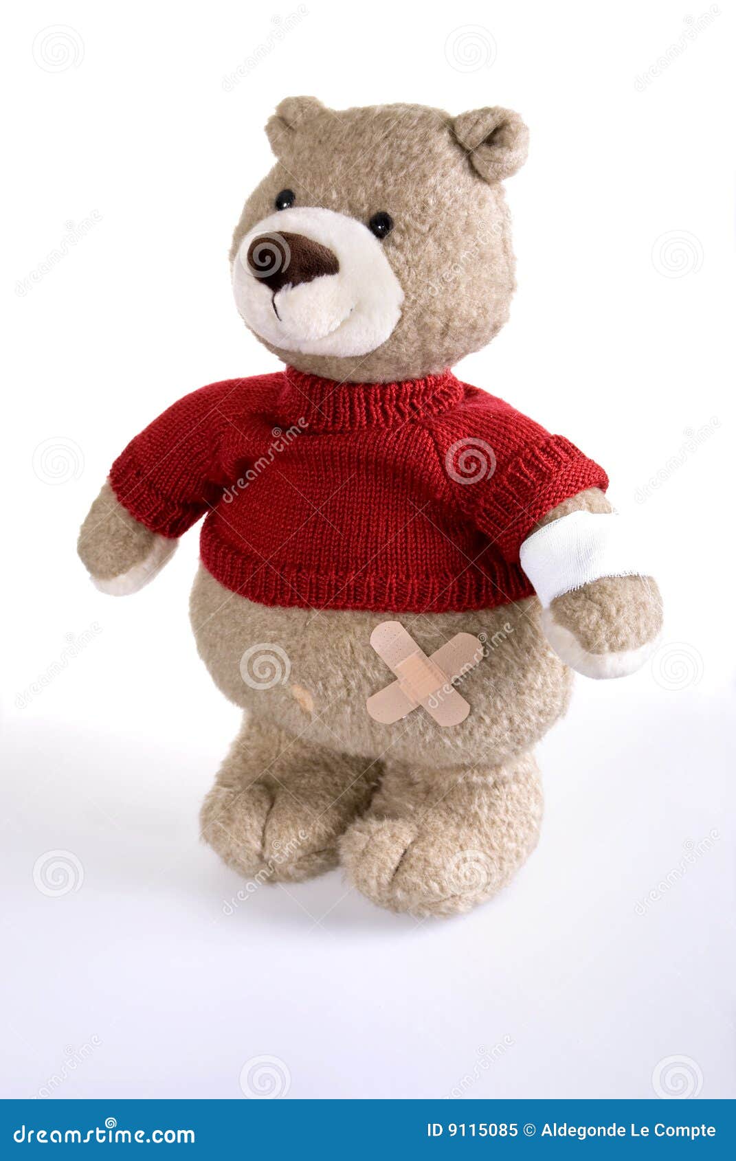 Wounded teddy bear stock image. Image of medical, studio - 9115085