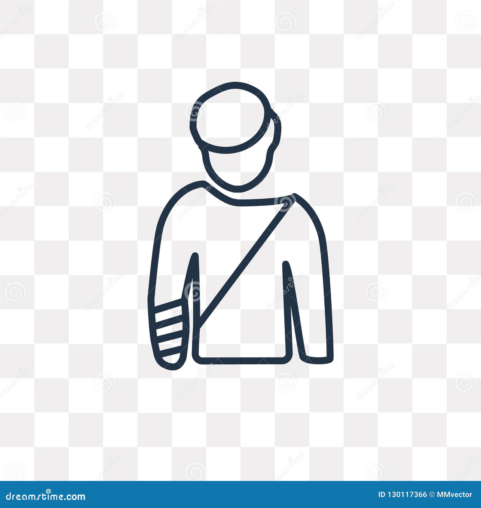 Wounded Linear Icon. Modern Outline Wounded Logo Concept On Whit ...