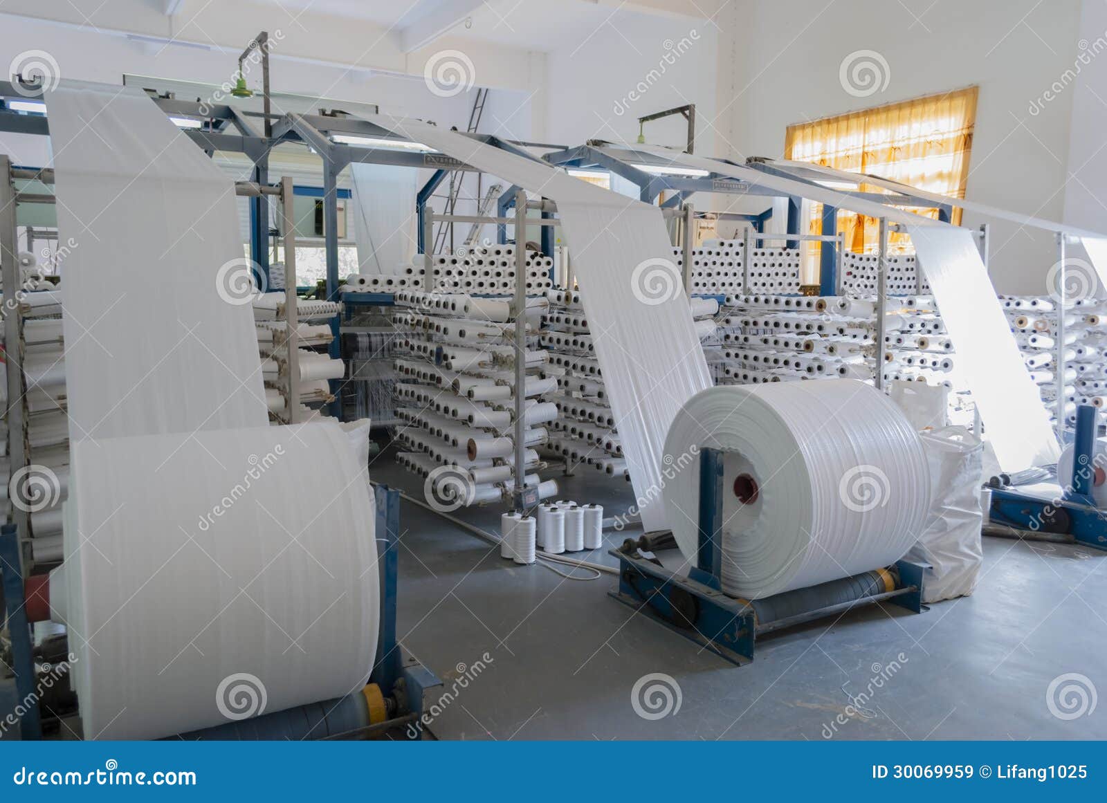 Woven bag factory workshop stock image. Image of bearing - 30069959
