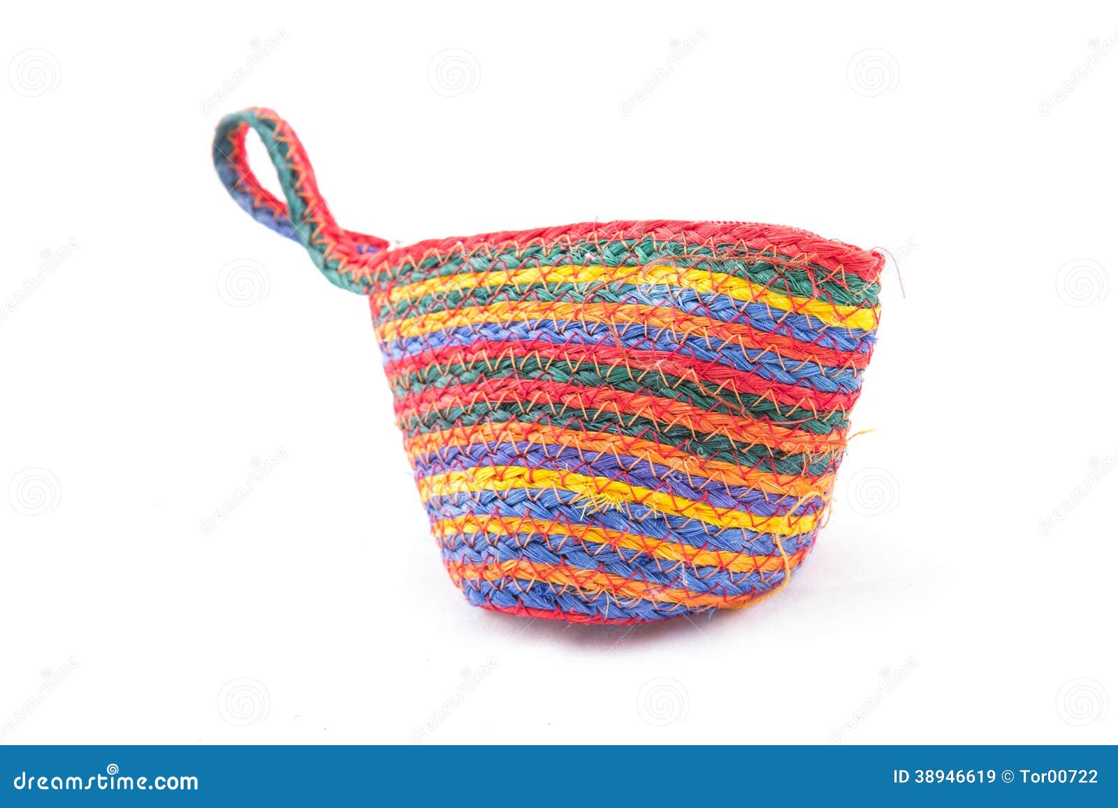 Woven Bag is Rope Pattern for Money Pouch on a W Stock Image - Image of ...