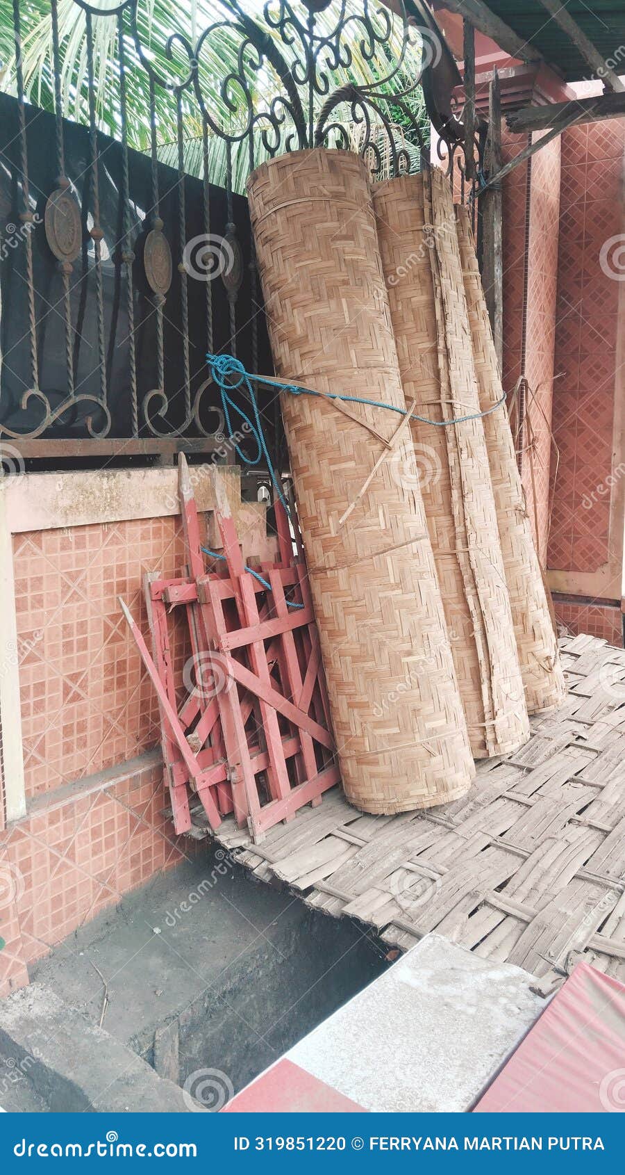 Woven Bamboo for Traditional Walls from Indonesia Stock Photo - Image ...