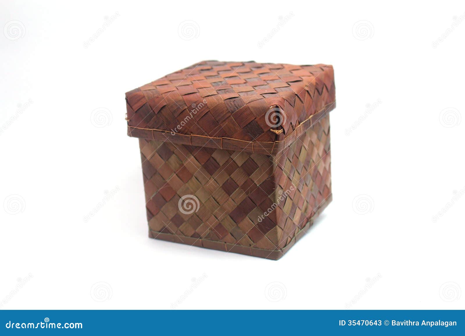 Woven box stock image. Image of carry, creel, basketwork - 35470643