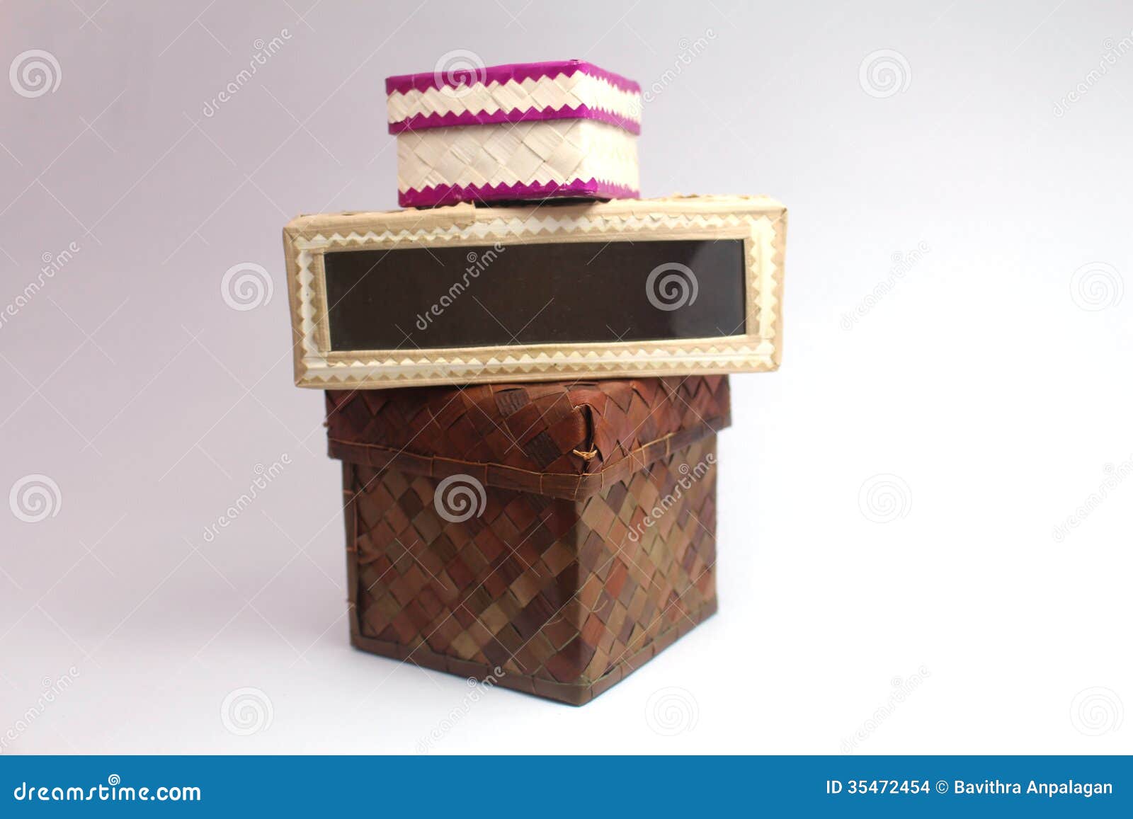 Woven boxes stock photo. Image of brown, handmade, bamboo - 35472454