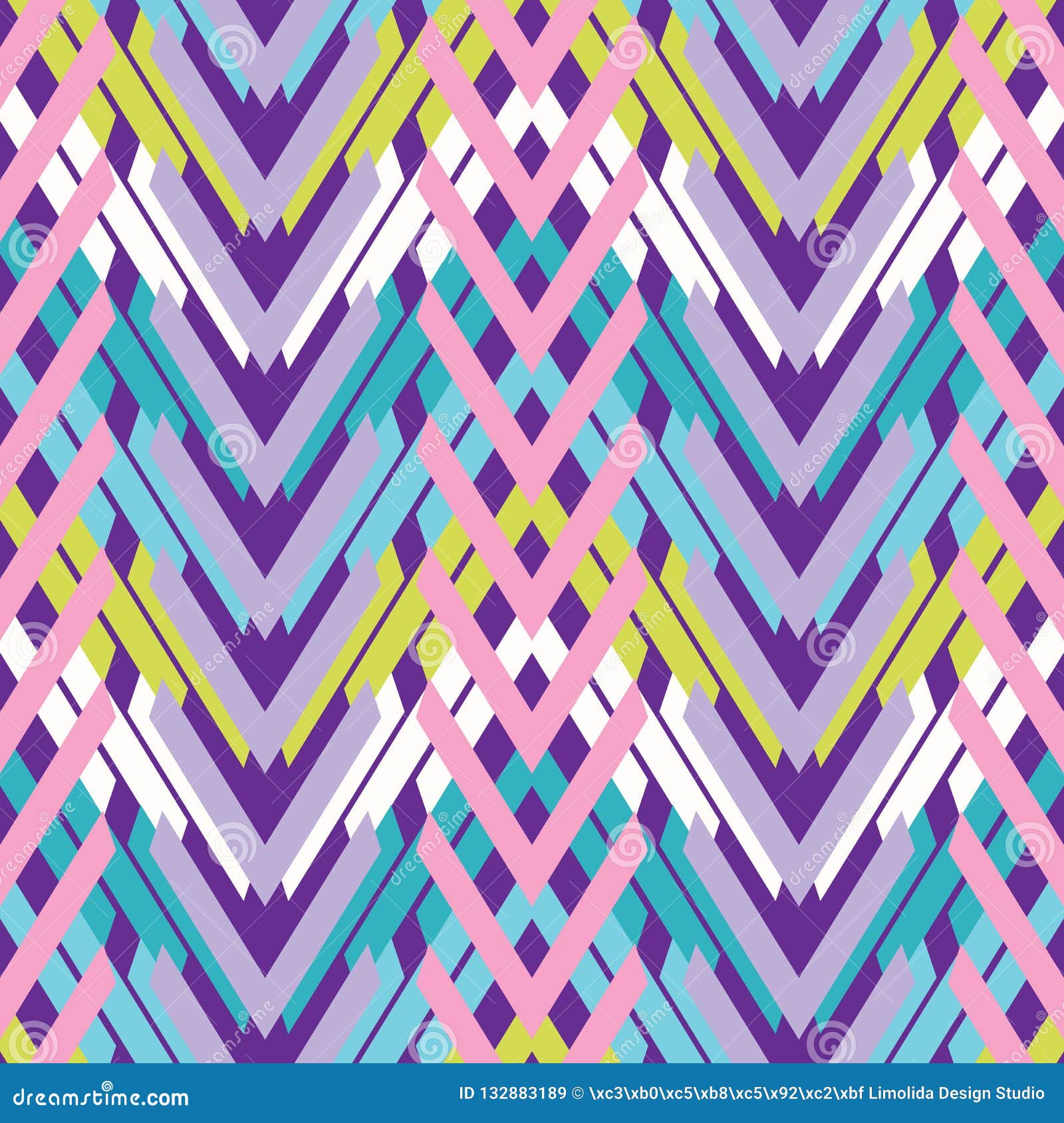 Woven Chevron Pattern Seamless Vector Pattern. Bright Interlocking ...