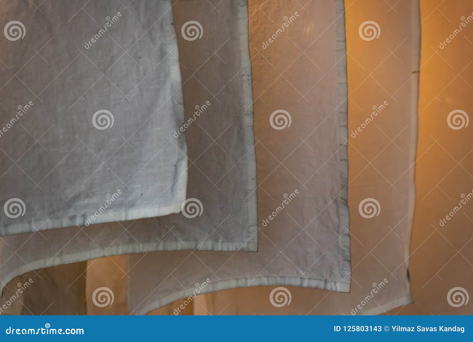 Woven Cloth Hanging on the Ropes Stock Image - Image of retro, aged ...
