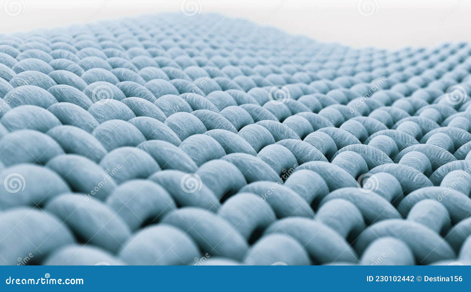 Woven Fabric Detail Under Microscope. 3D Illustration Stock ...